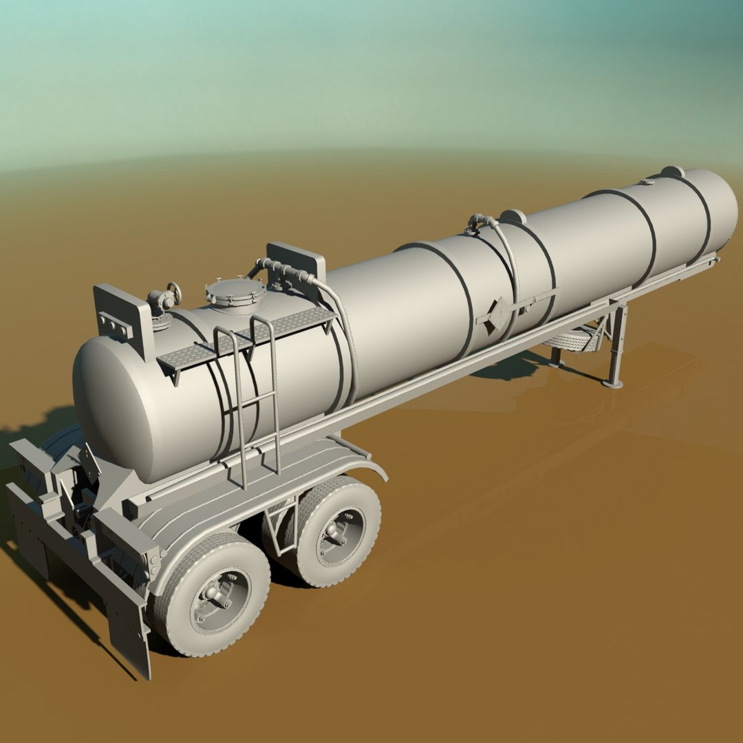 old pump tanker 3d model