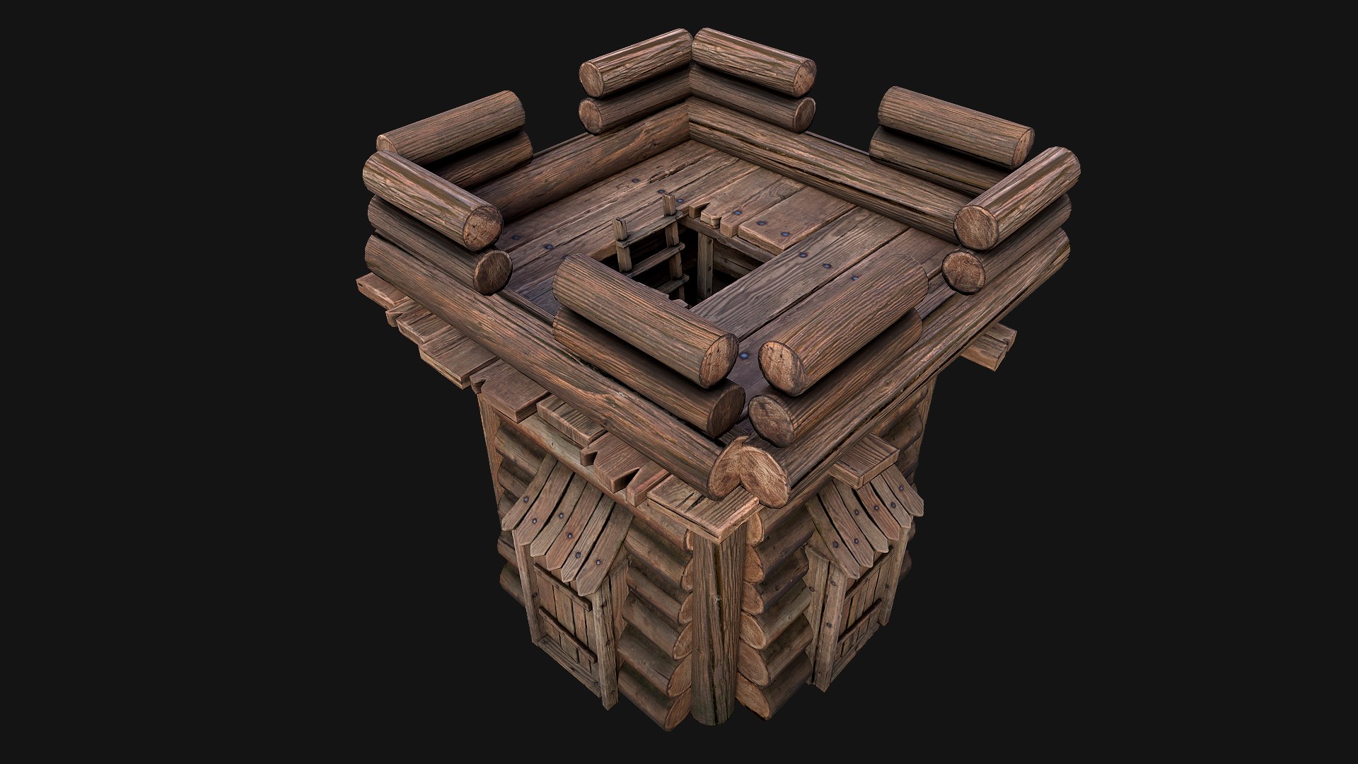 Medieval Wooden Fort Castle Constructor 3D - TurboSquid 1956563