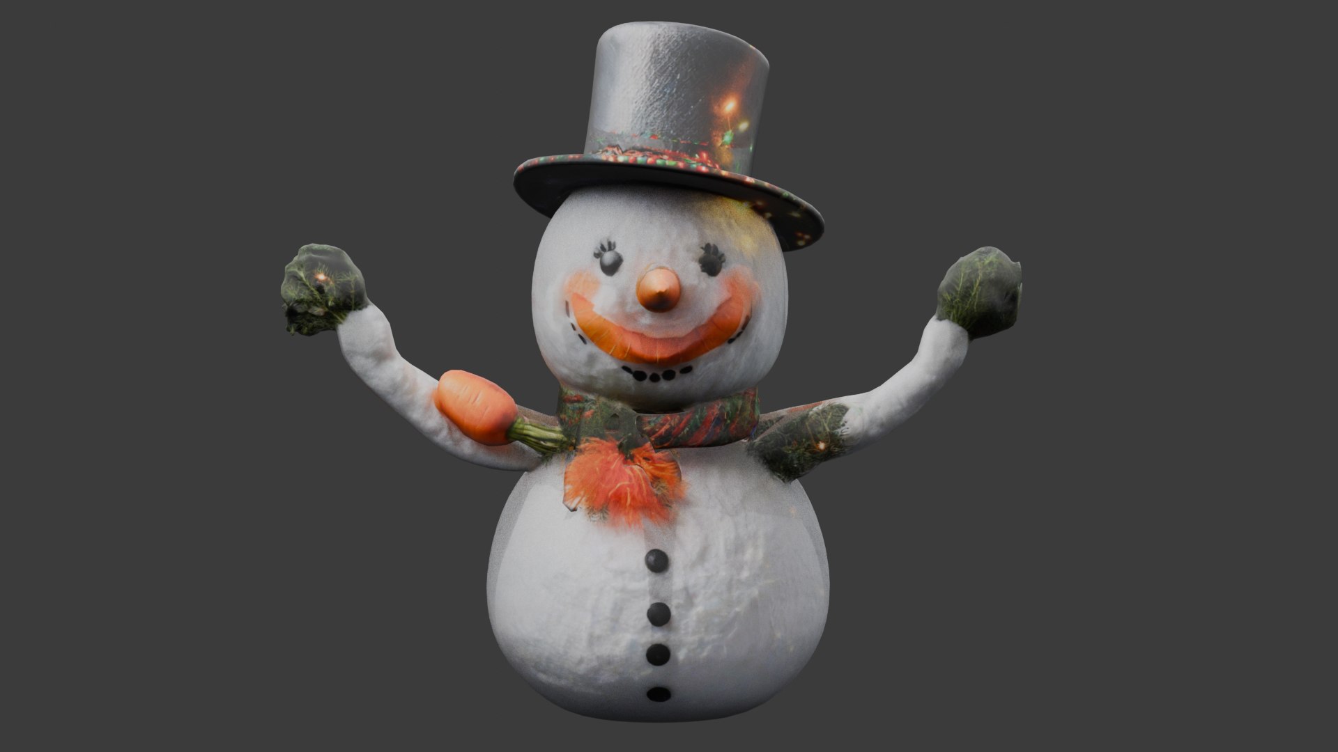 3D Snowman Low-Poly Model - TurboSquid 2312766