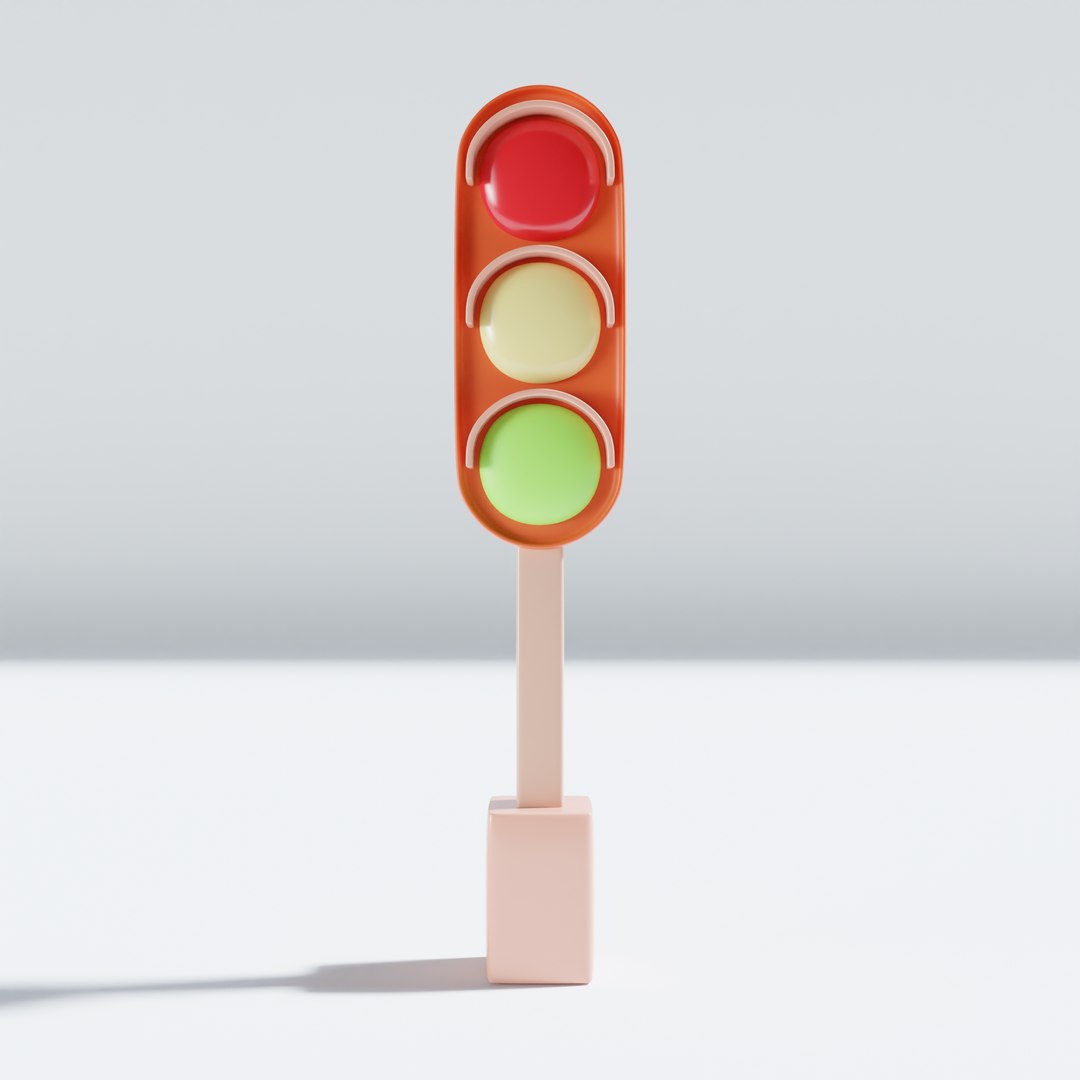 Traffic Lights Cartoon 3D Model - TurboSquid 2330161