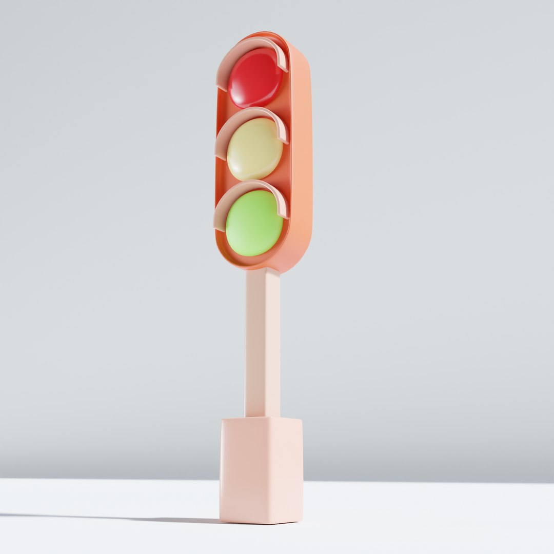 Traffic Lights Cartoon 3D Model - TurboSquid 2330161