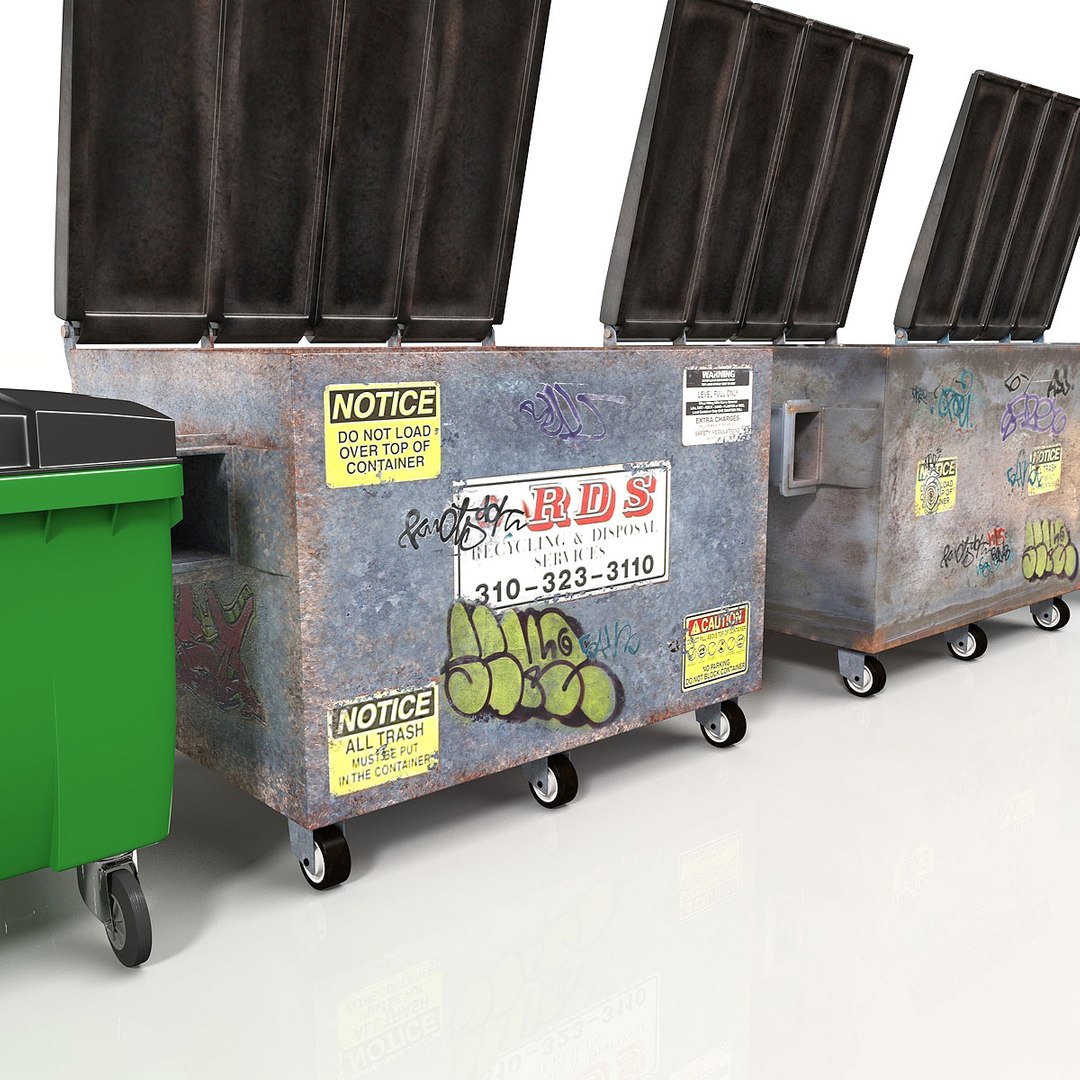 3d Industrial Bin Model