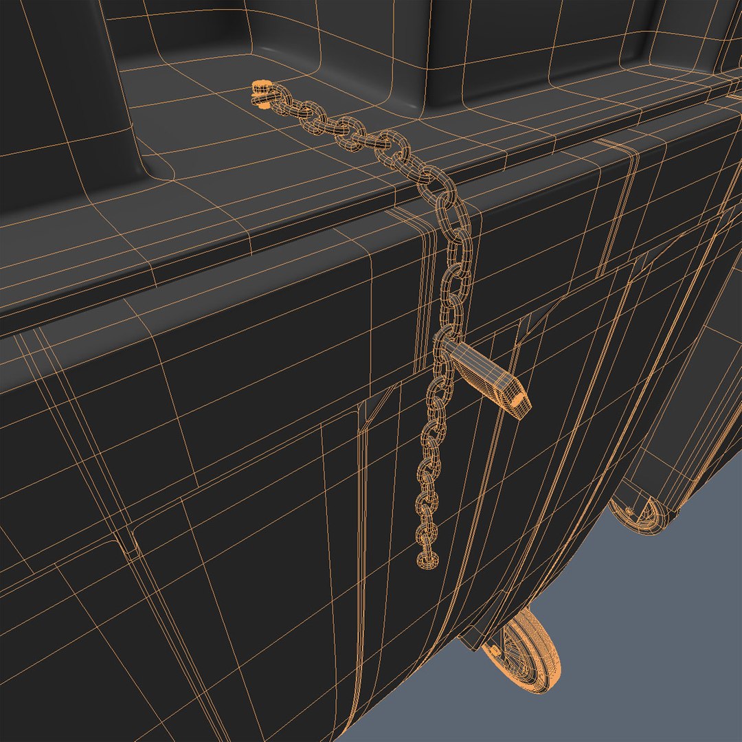 3d Industrial Bin Model