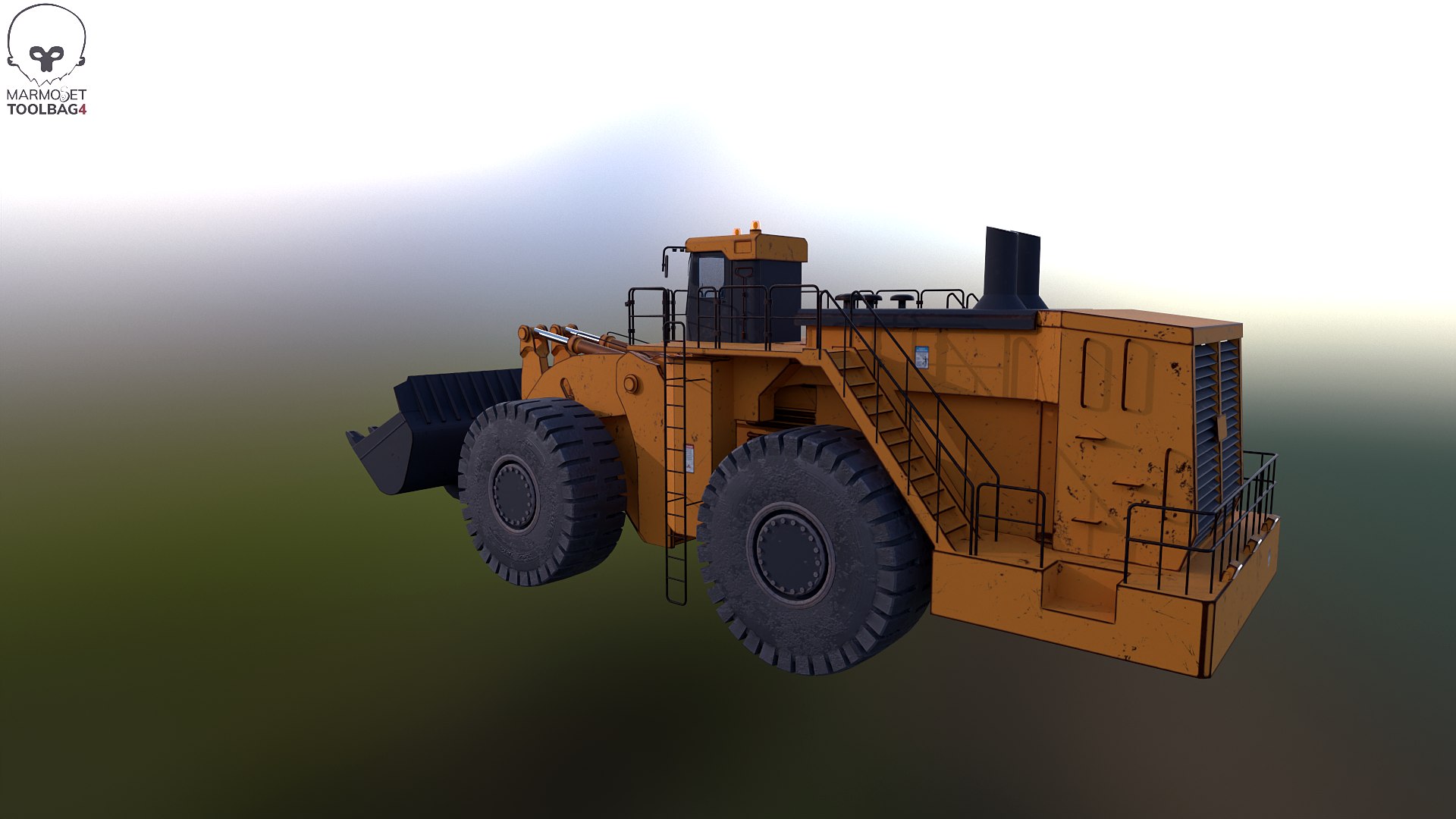 3d Large Wheel Loader Model