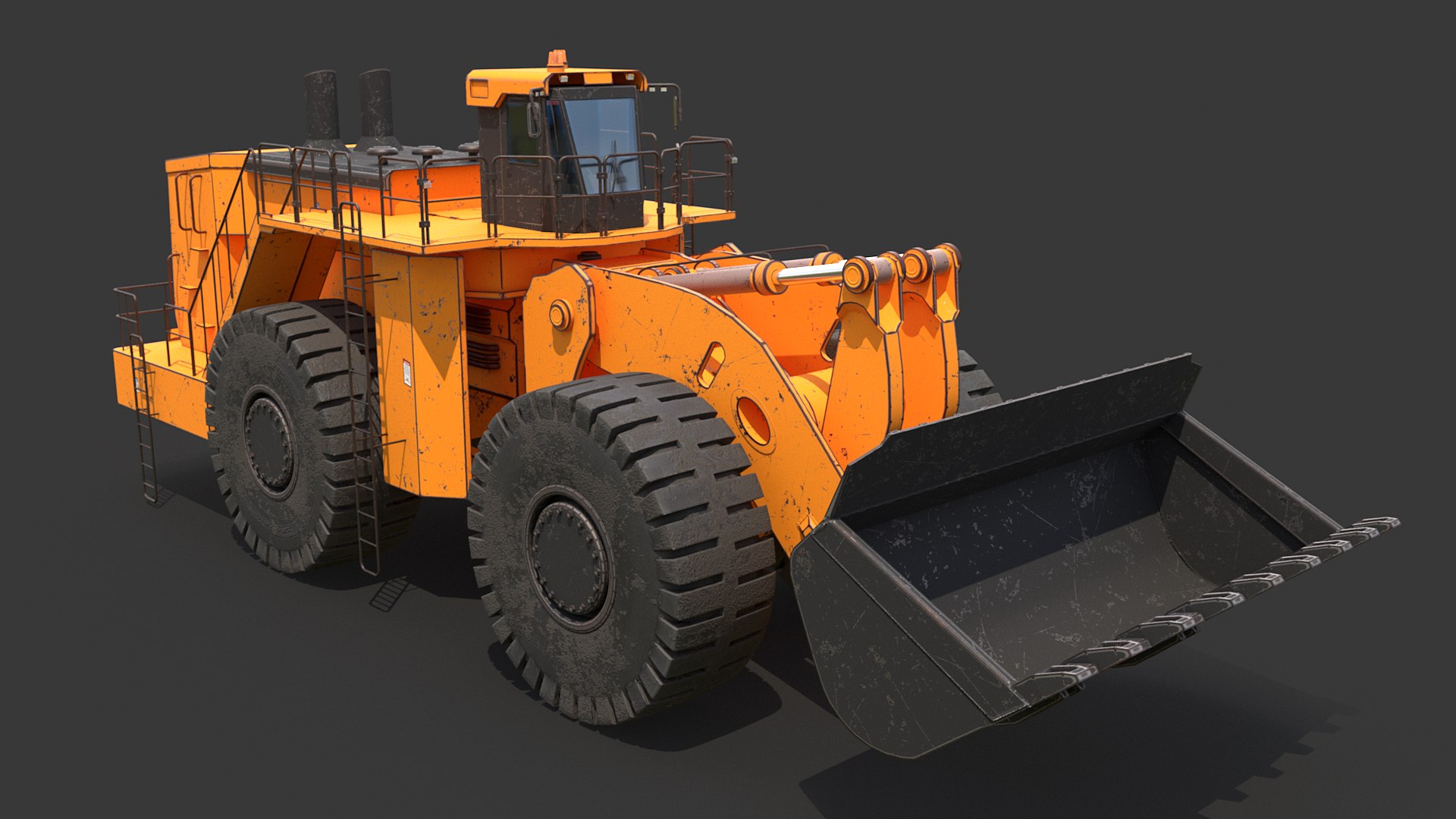 3d Large Wheel Loader Model