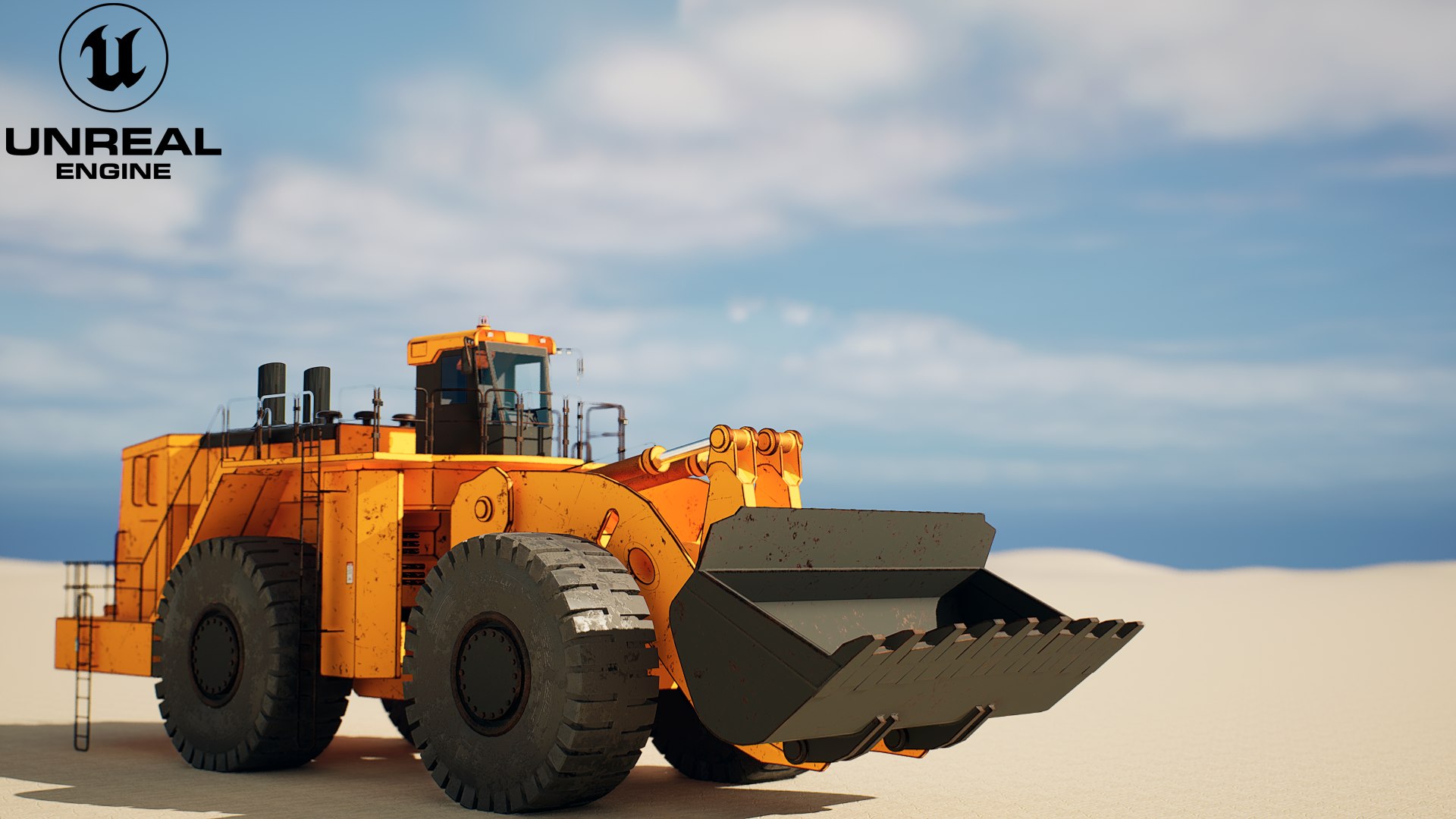 3d Large Wheel Loader Model