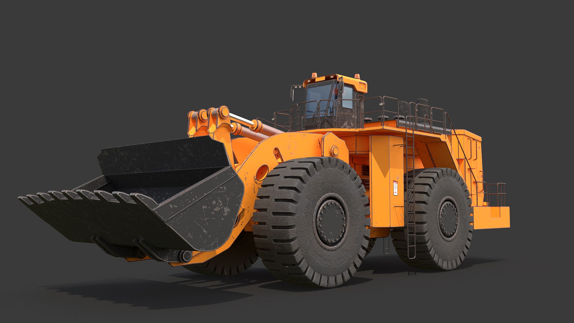 3d Large Wheel Loader Model