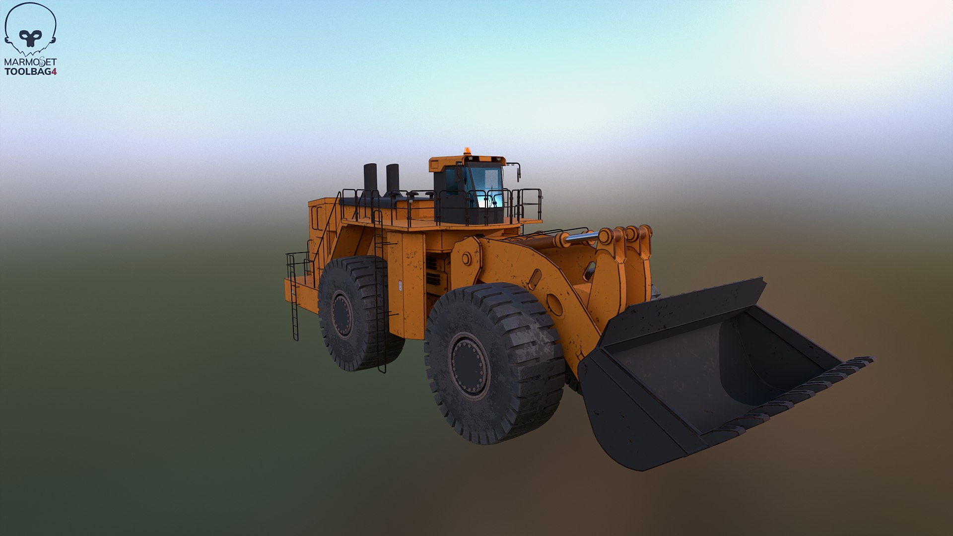 3d Large Wheel Loader Model