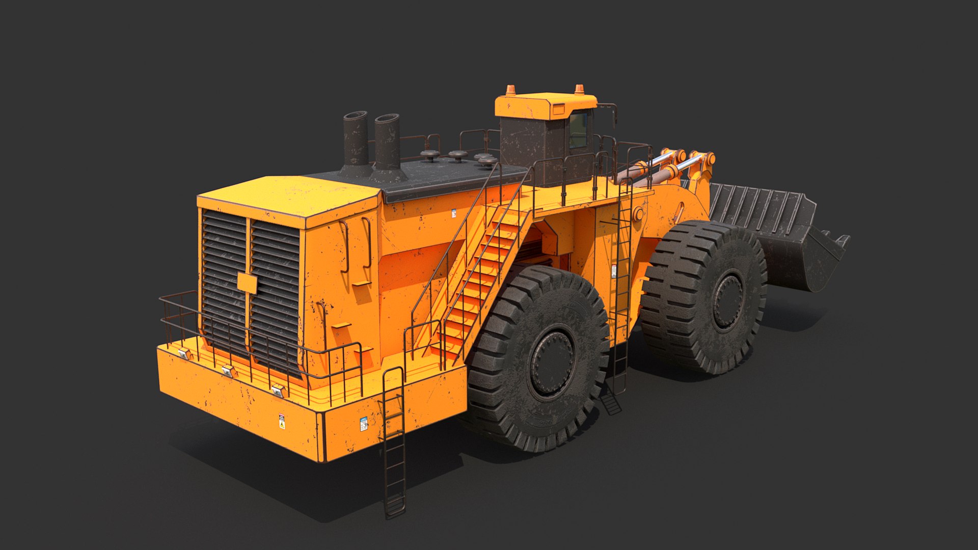 3d Large Wheel Loader Model