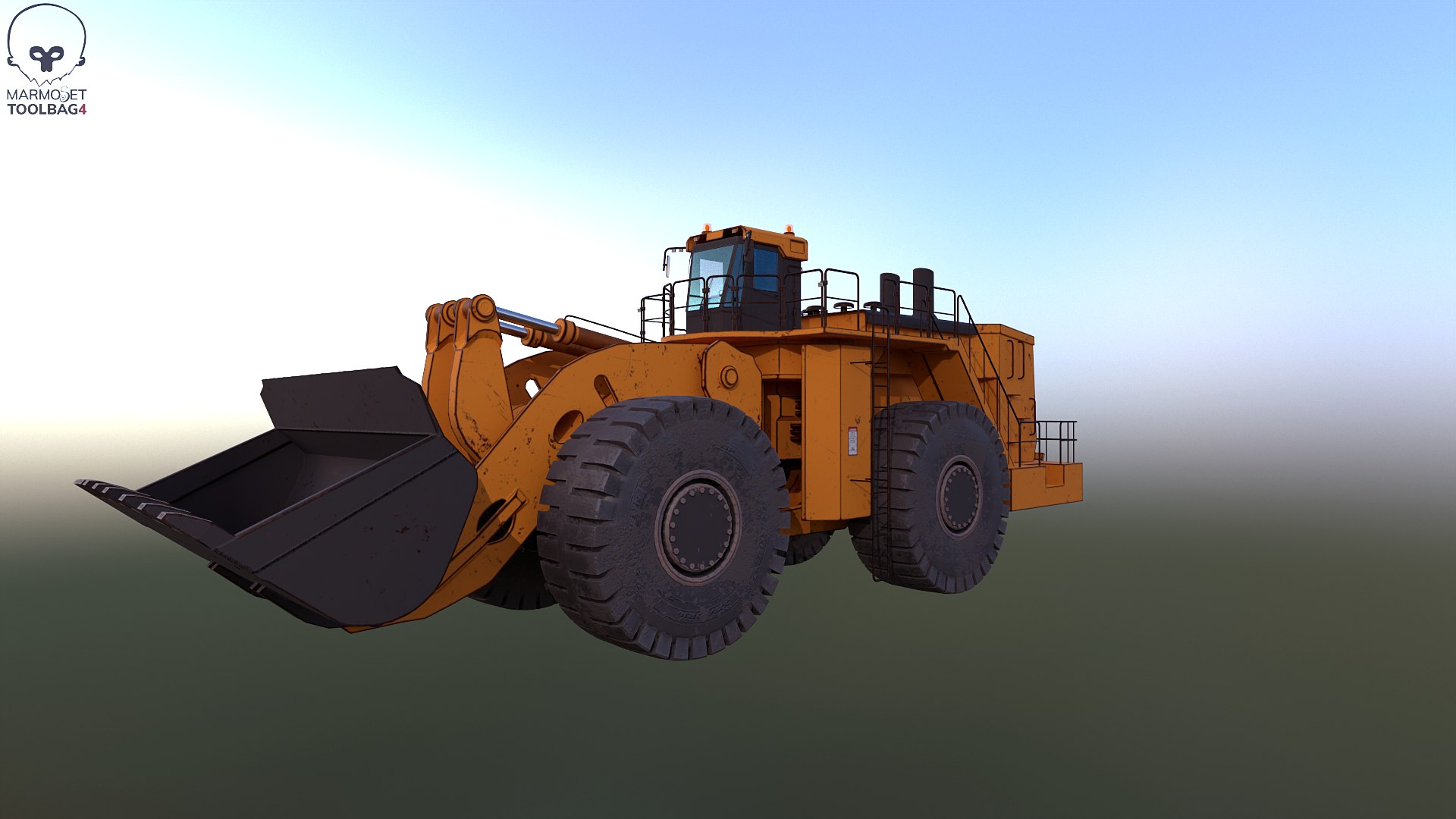 3d Large Wheel Loader Model