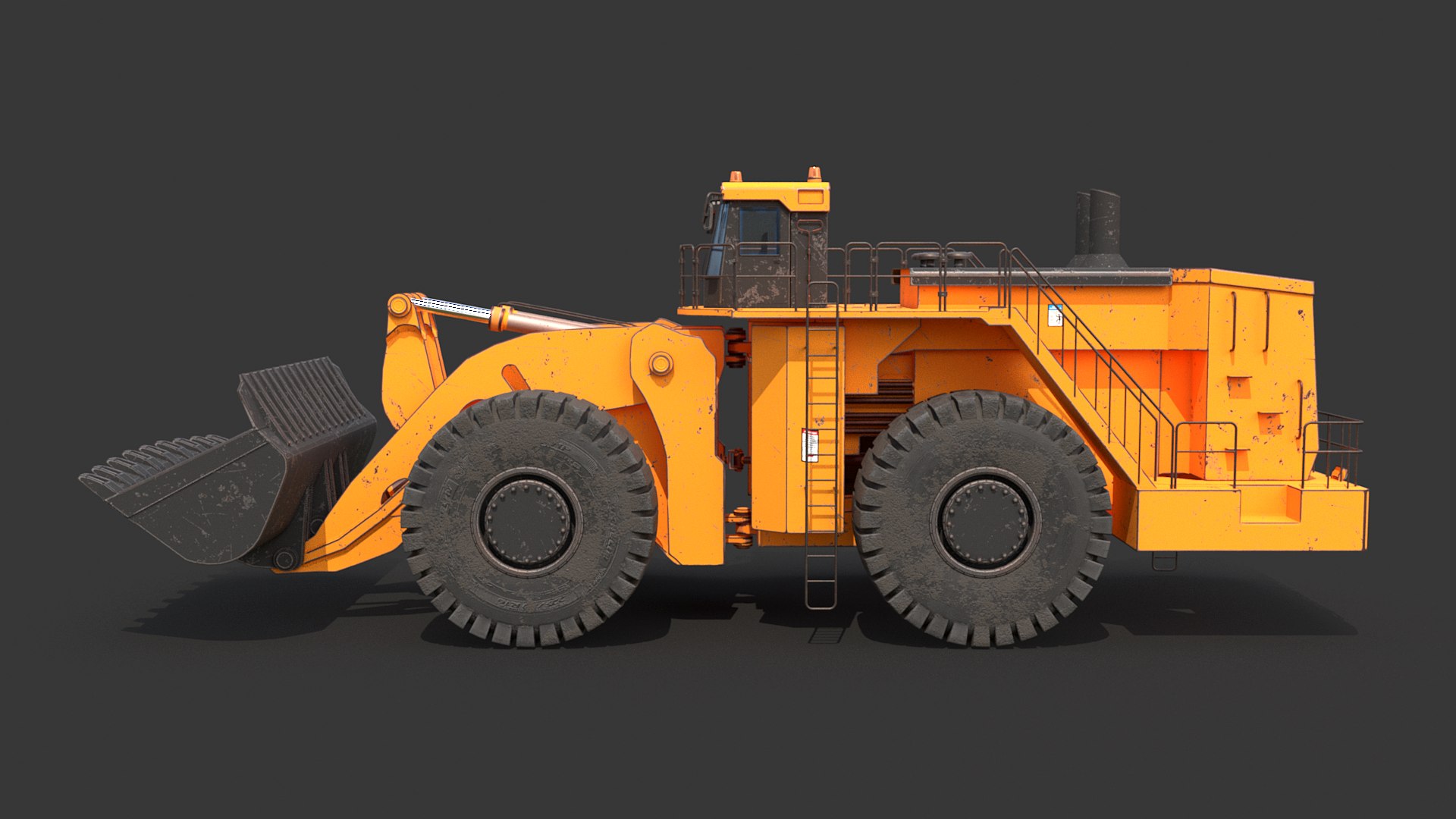 3d Large Wheel Loader Model