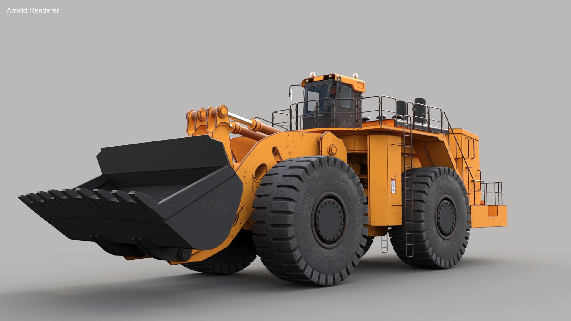 3d Large Wheel Loader Model