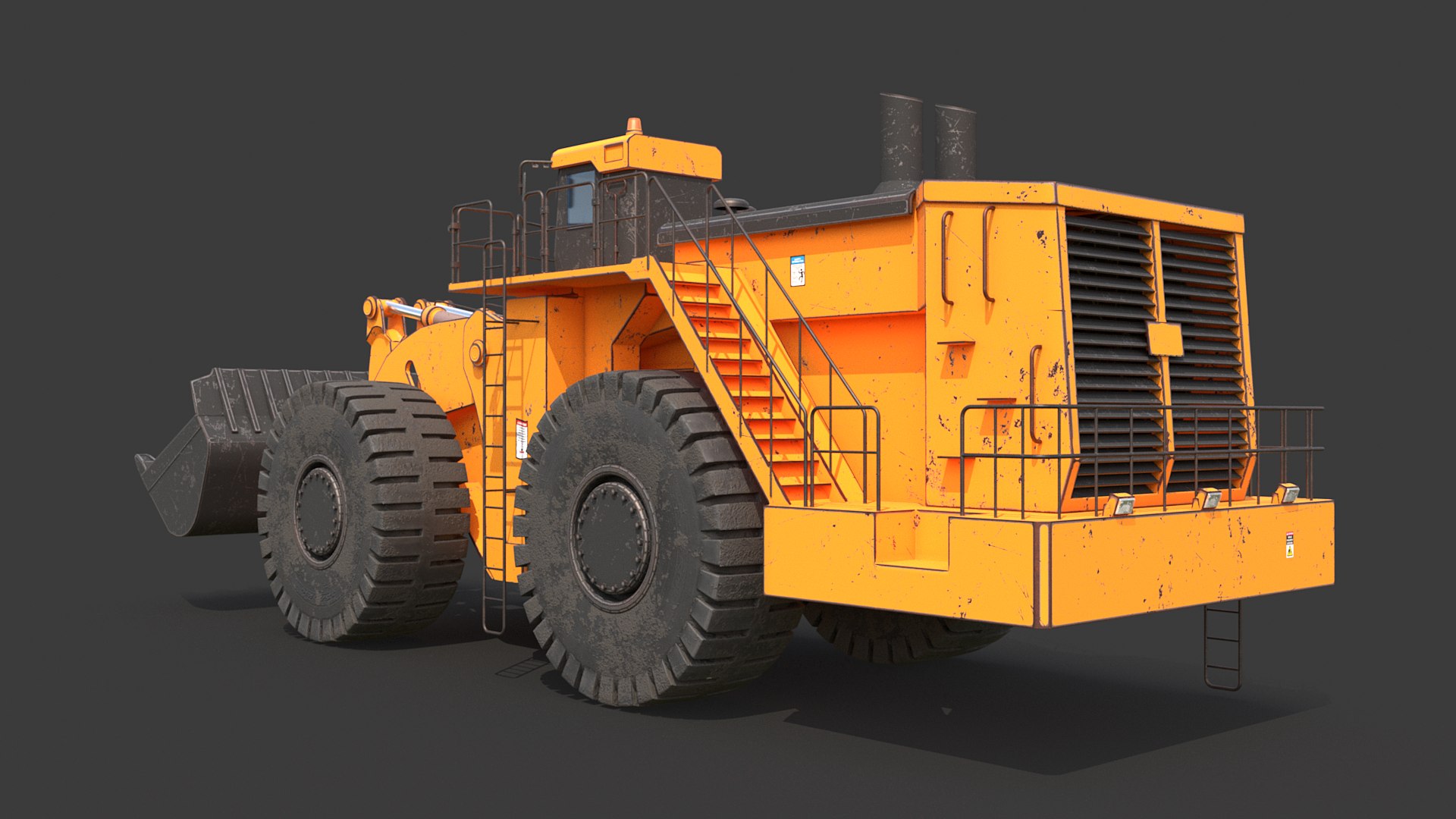 3d Large Wheel Loader Model