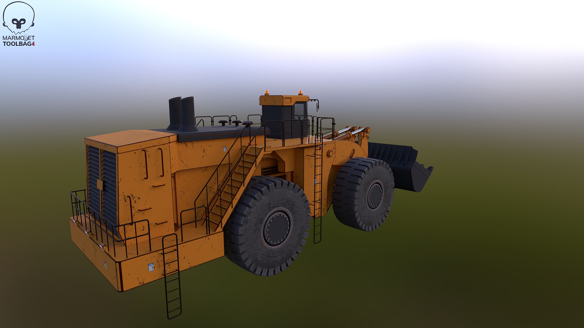 3d Large Wheel Loader Model