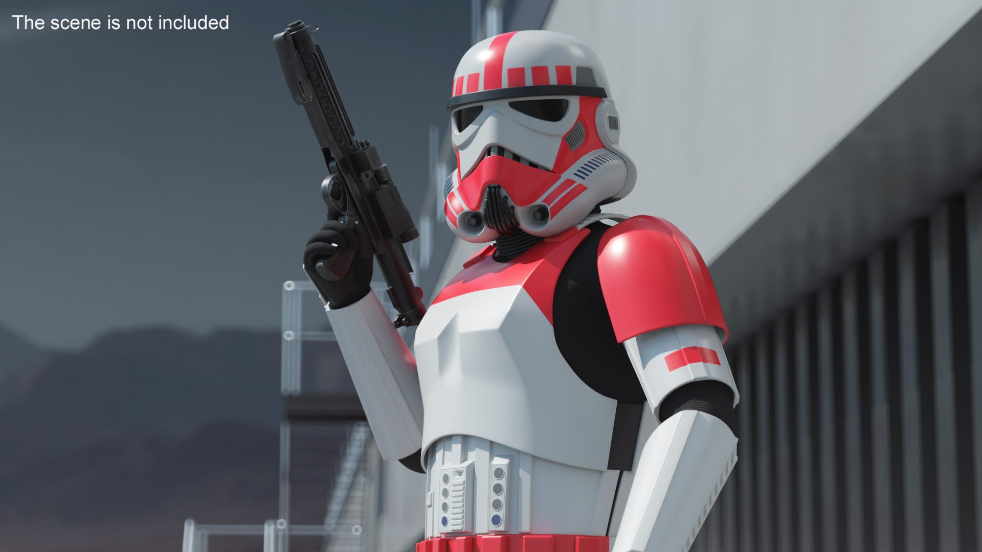 3D Model Star Wars Shock Trooper With Raised Blaster Combat Pose ...