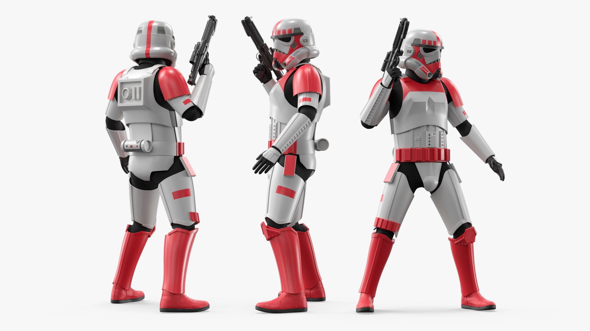 3D Model Star Wars Shock Trooper With Raised Blaster Combat Pose ...