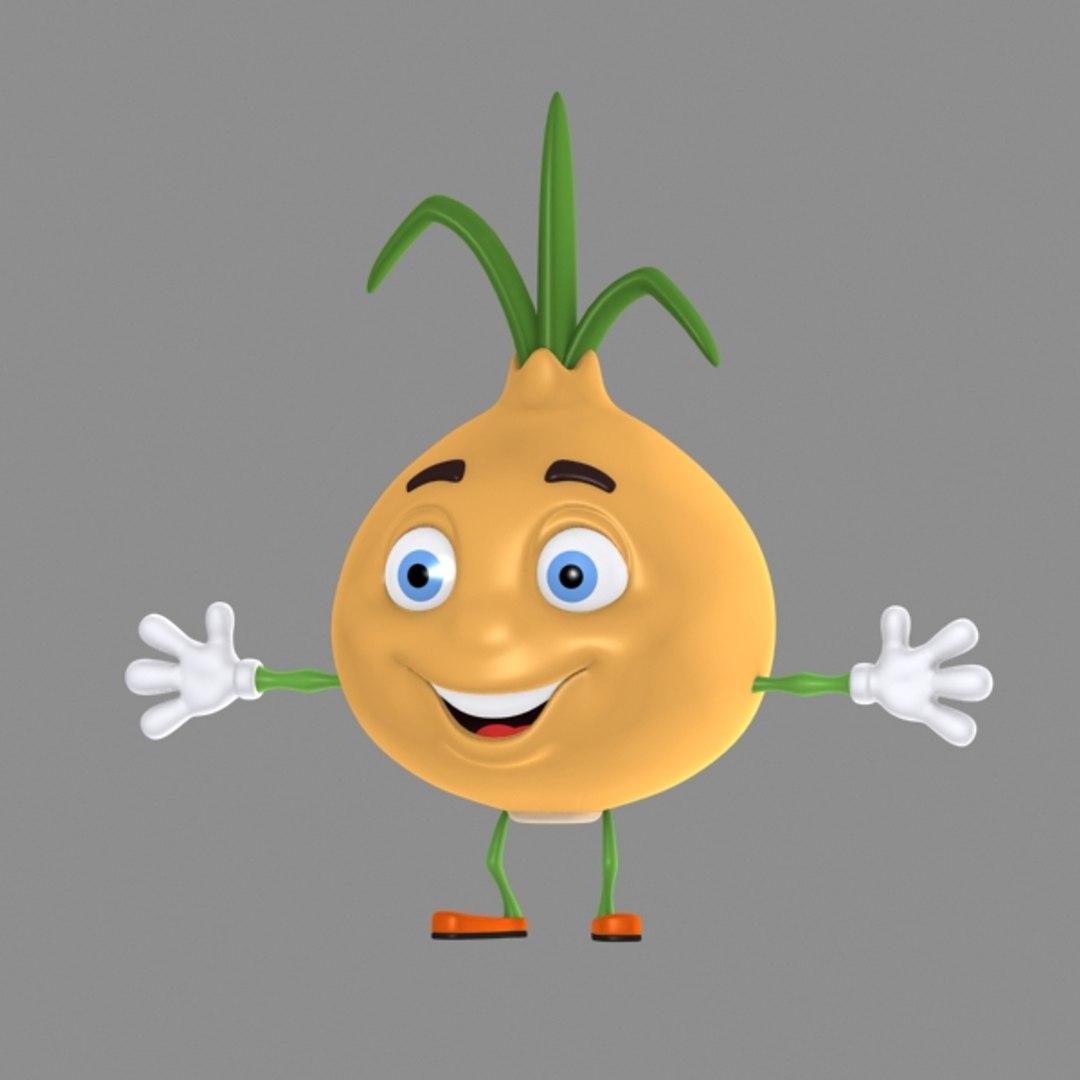 3d Cartoon Onion Model