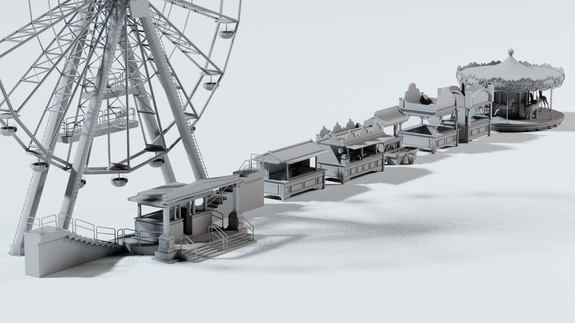 3D Fun Fair - Ride Attractions - TurboSquid 2219992