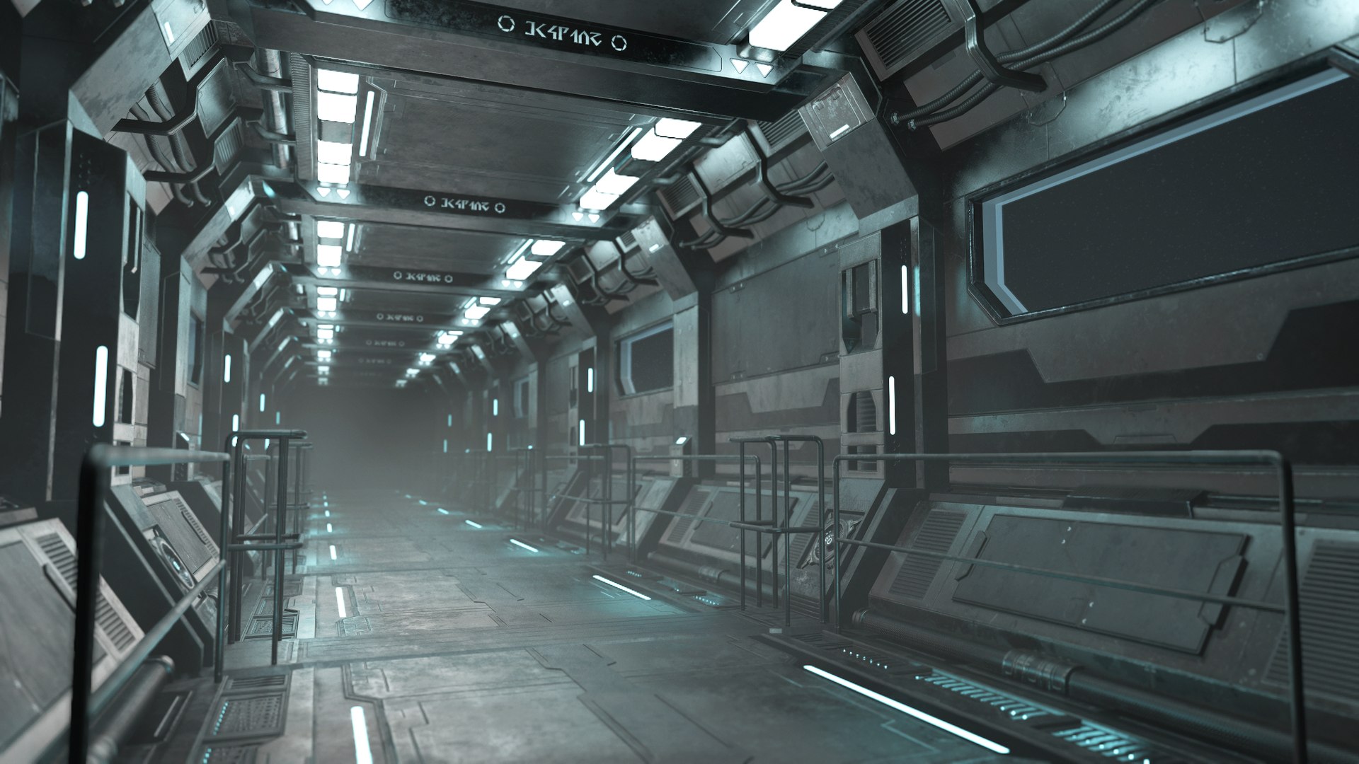 Modular Sci-fi Corridor - 3D - TurboSquid 1623412