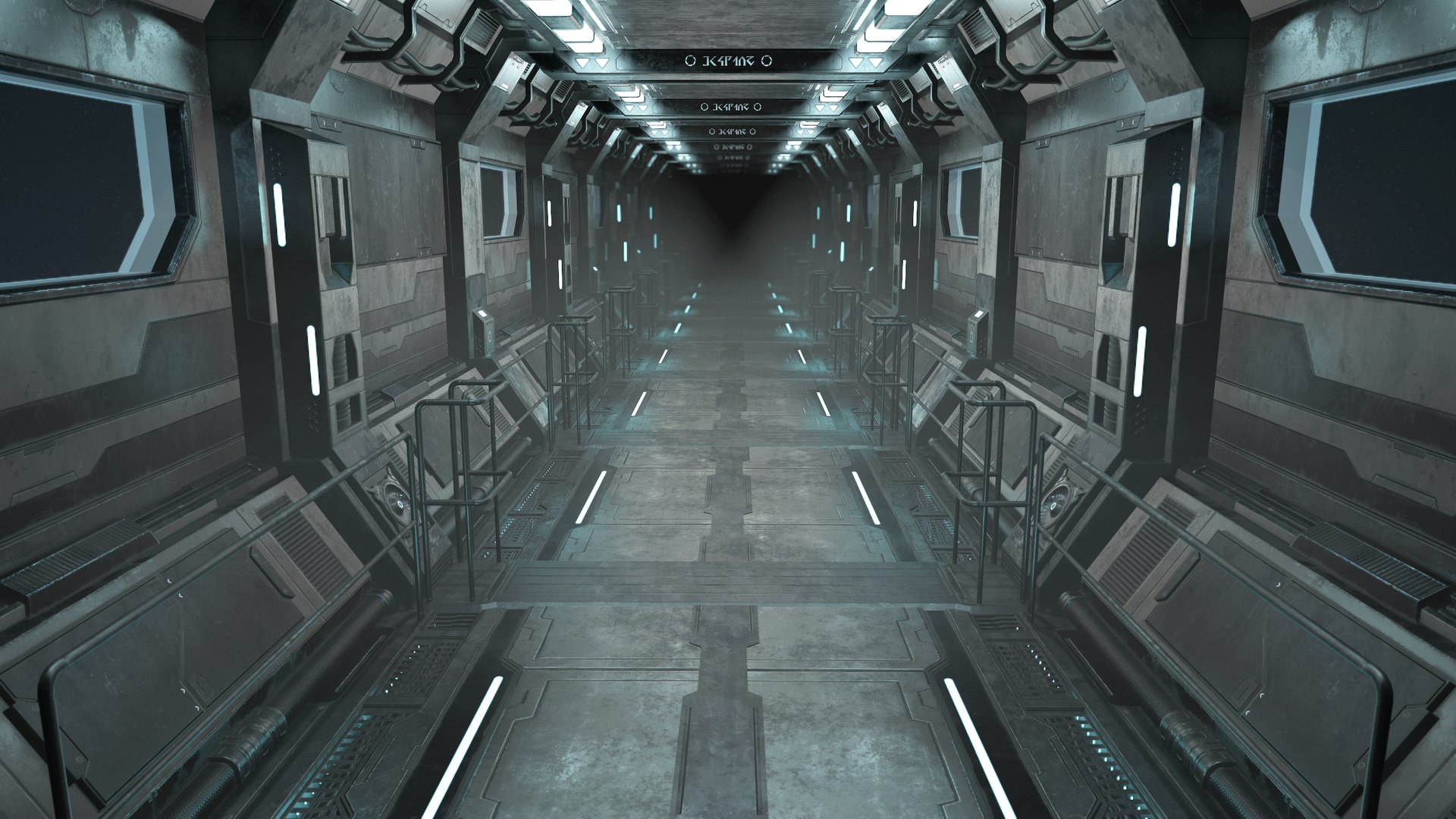 Modular Sci-fi Corridor - 3D - TurboSquid 1623412