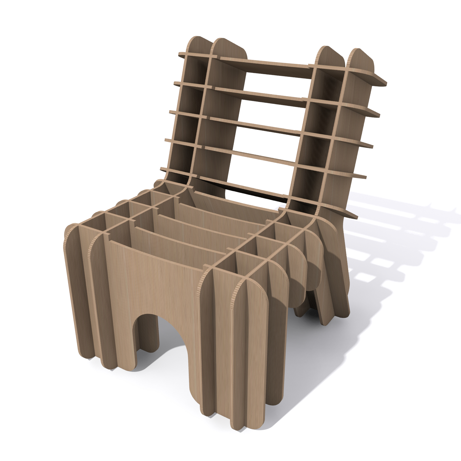 3ds eco-friendly cardboard chair