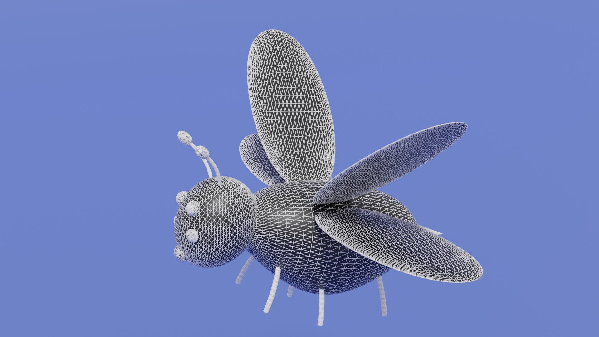 3D Cute Cartoon Bee Model - TurboSquid 1807931