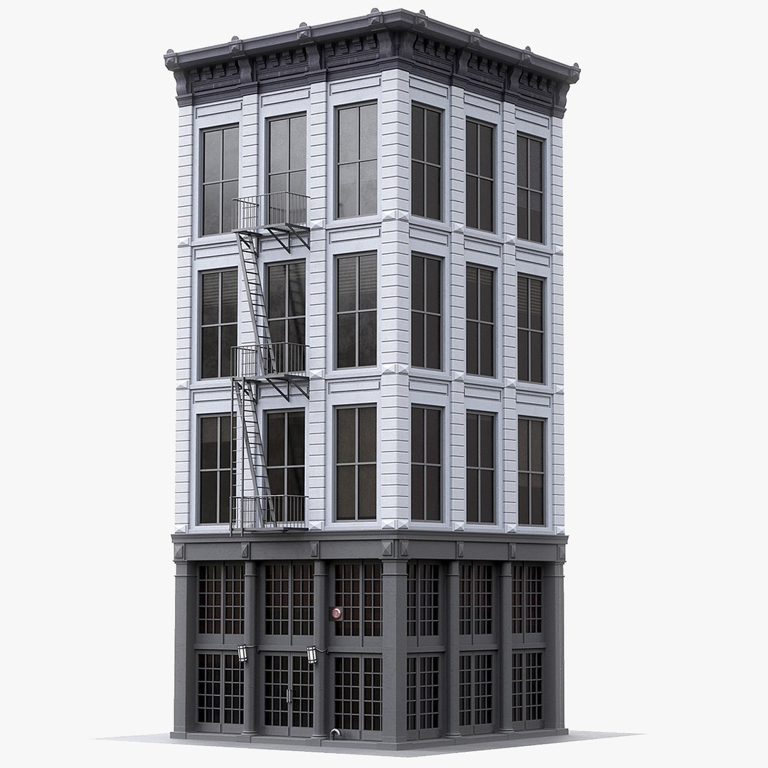 Tenement Building 3D Model - TurboSquid 2213243