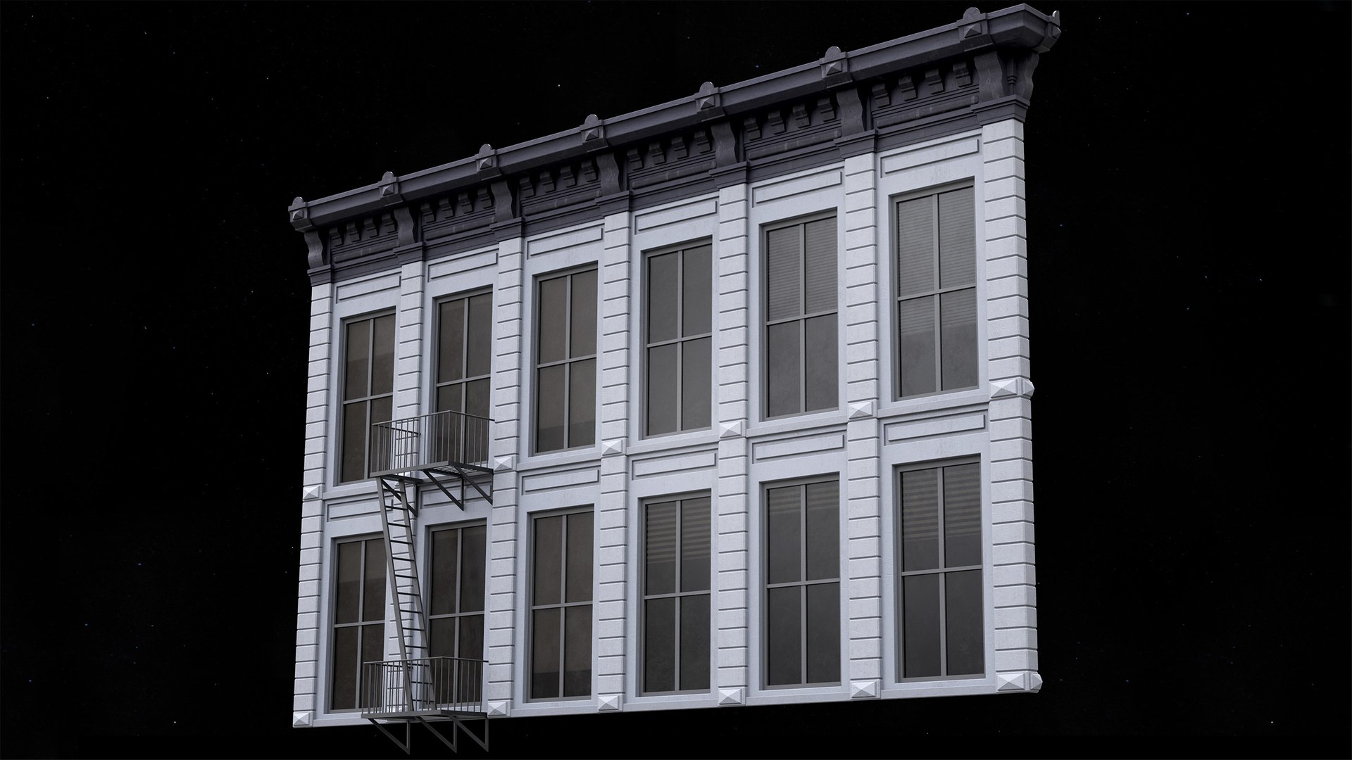 Tenement Building 3D Model - TurboSquid 2213243