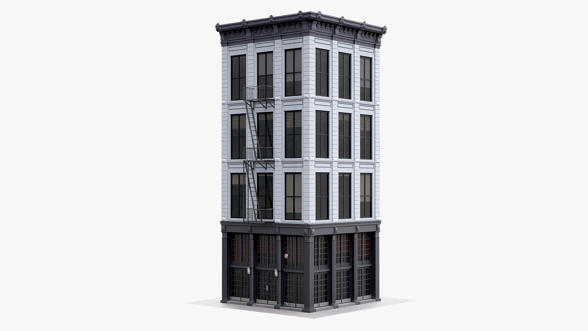 Tenement Building 3D Model - TurboSquid 2213243