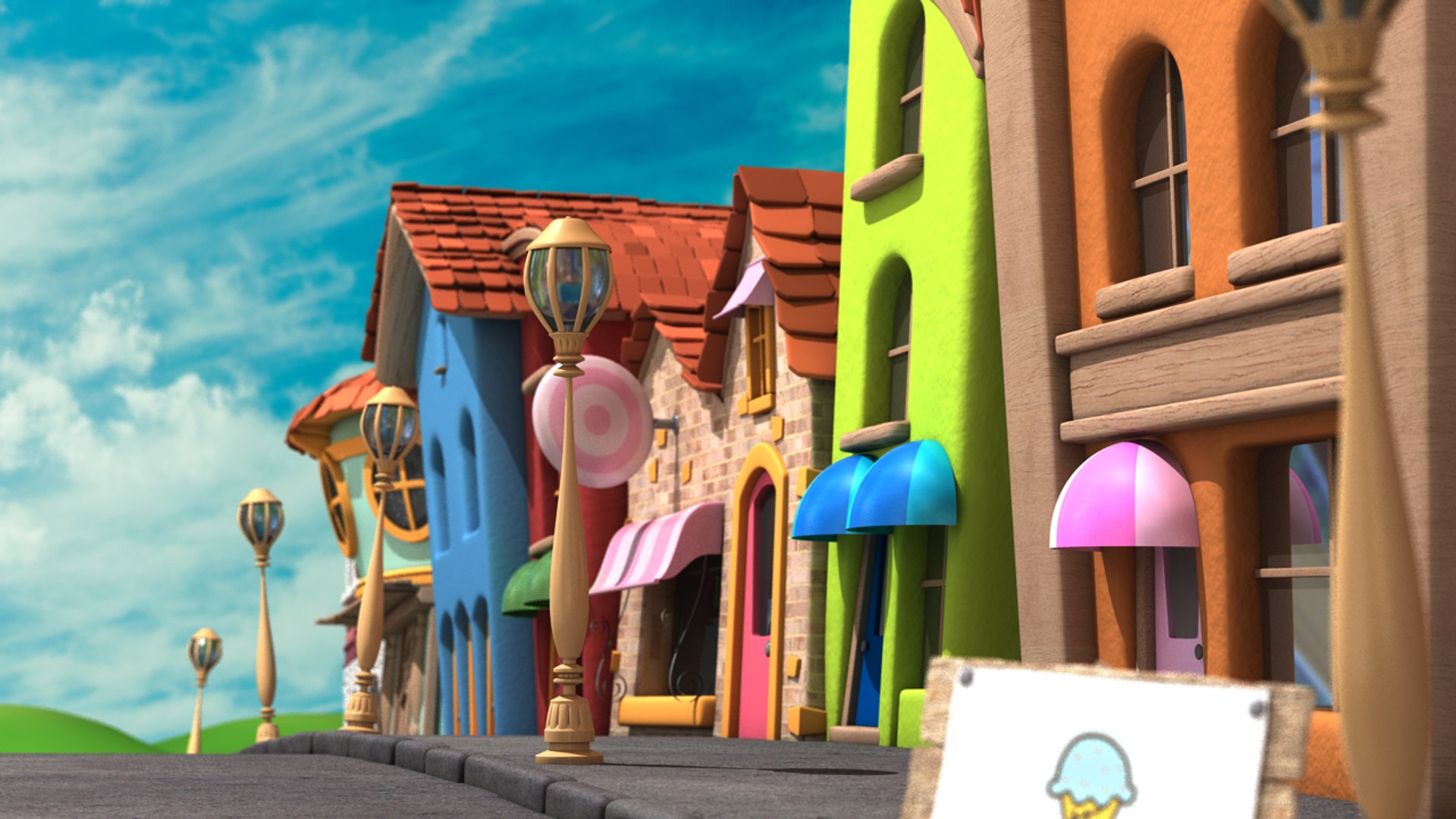 3ds Max Cartoon Street