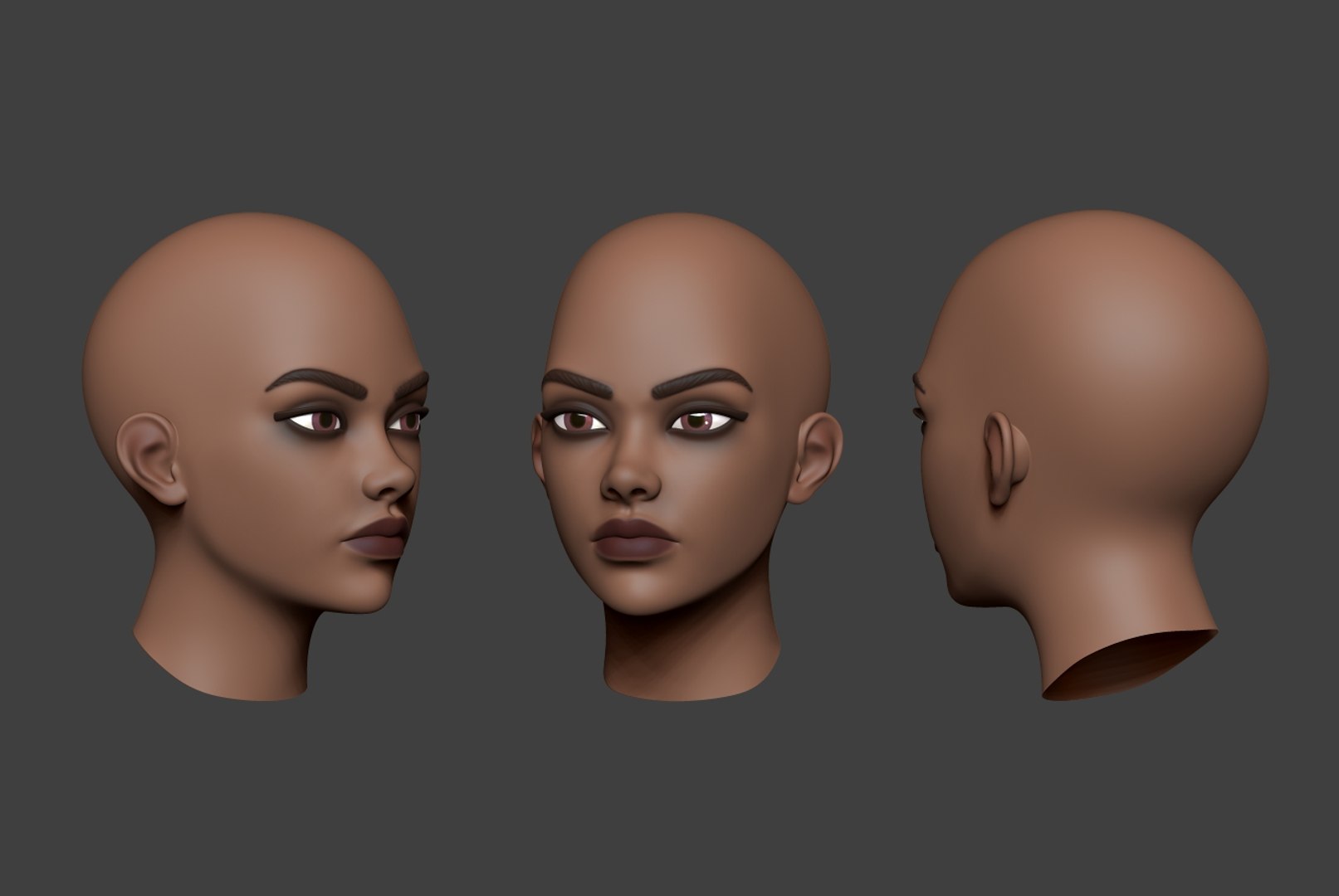 3D Woman Head 5 Model - TurboSquid 1295409
