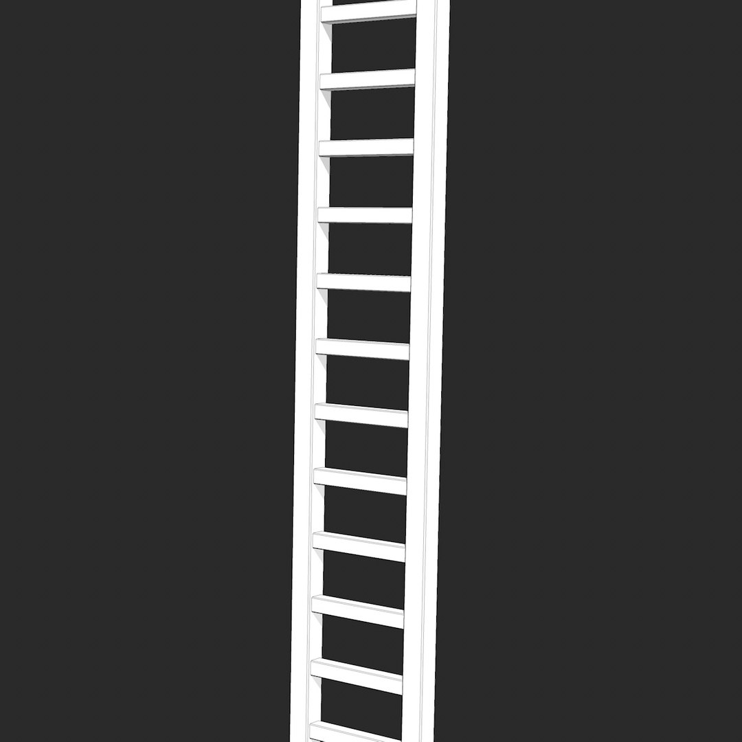 3d Wooden Ladder Model