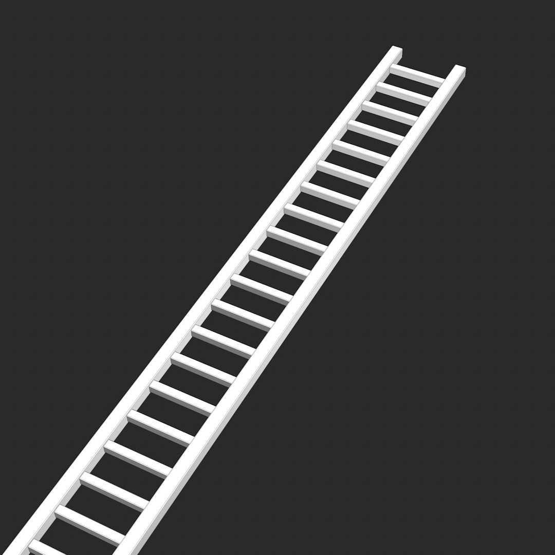 3d Wooden Ladder Model
