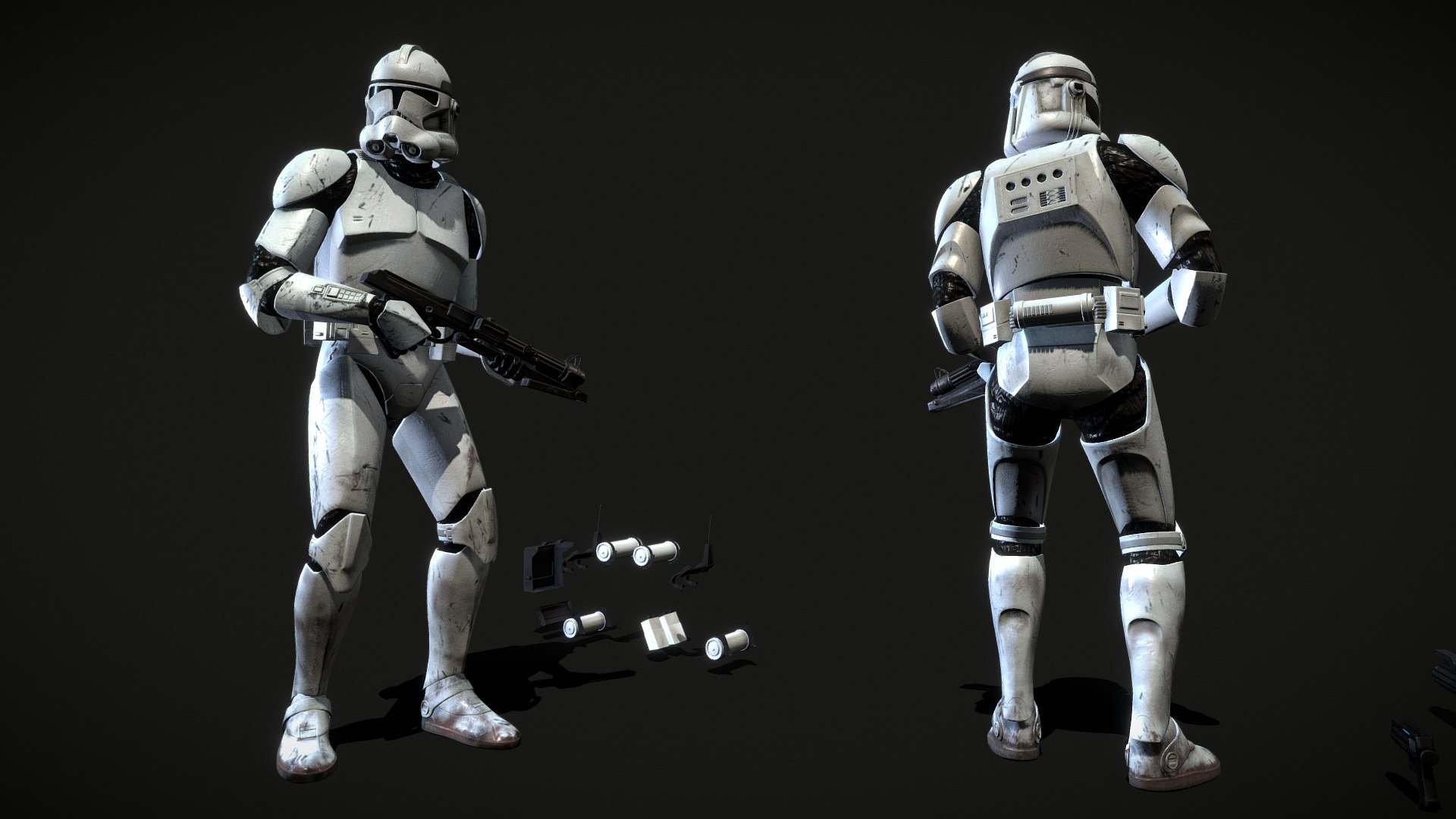 Clone Trooper Phase II Legion Pack 3D Model - TurboSquid 1946937