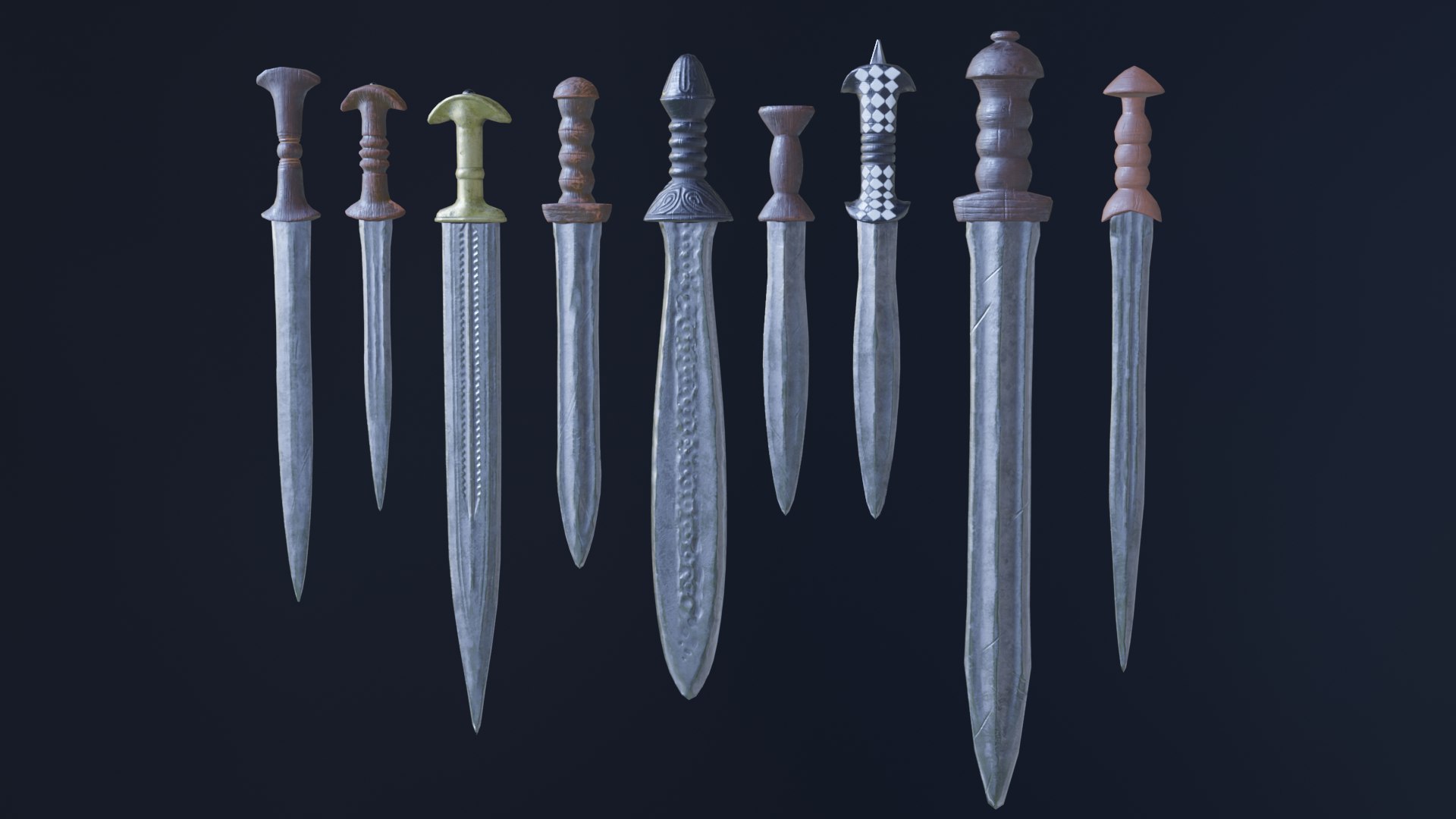 Daggers Pbr 3D Model - TurboSquid 1629816