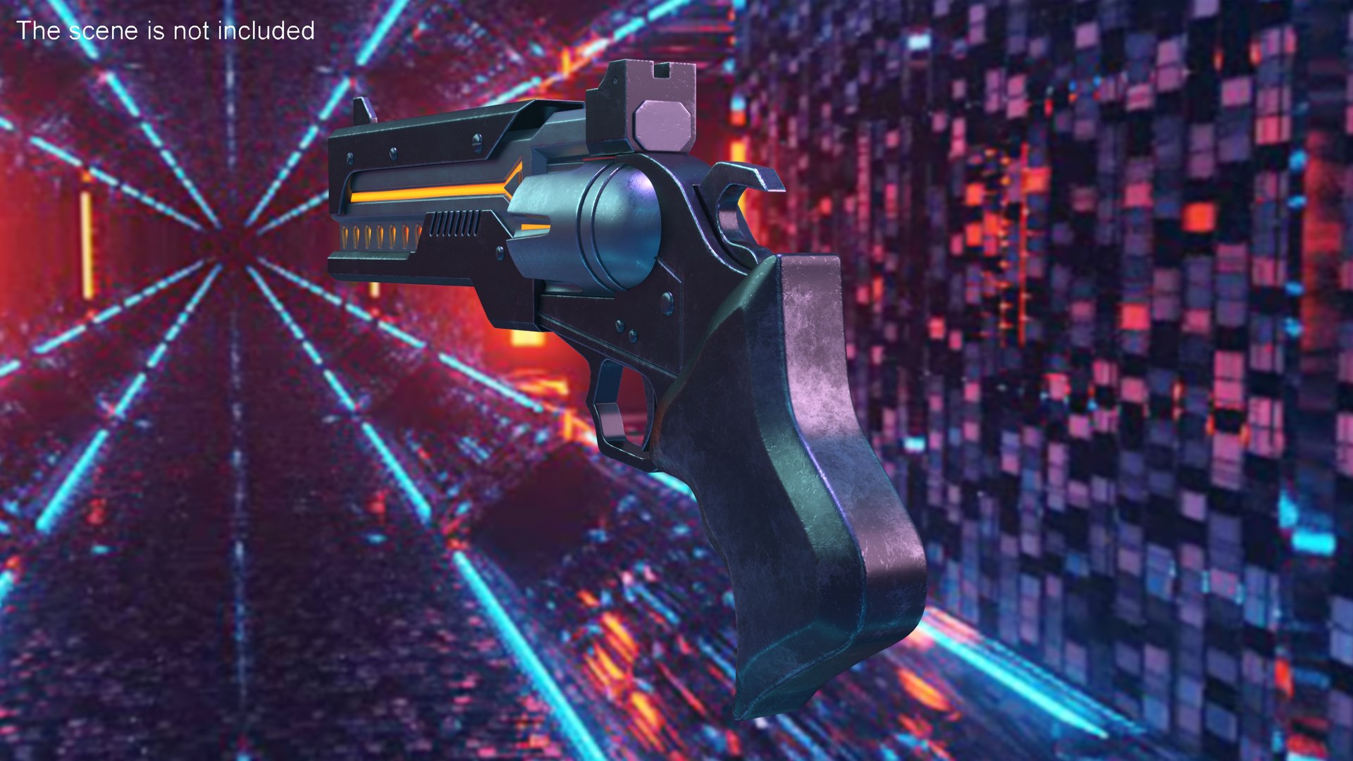 Futuristic Sci Fi Revolver Pistol 3D - TurboSquid 2161021