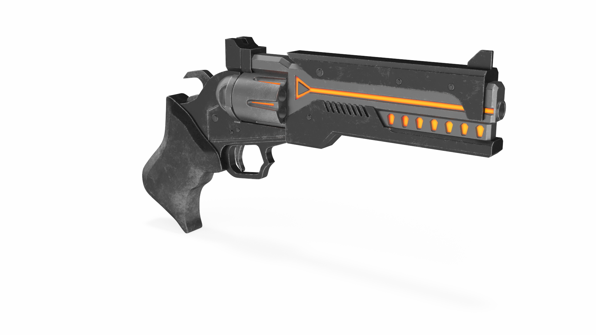 Futuristic Sci Fi Revolver Pistol 3D - TurboSquid 2161021