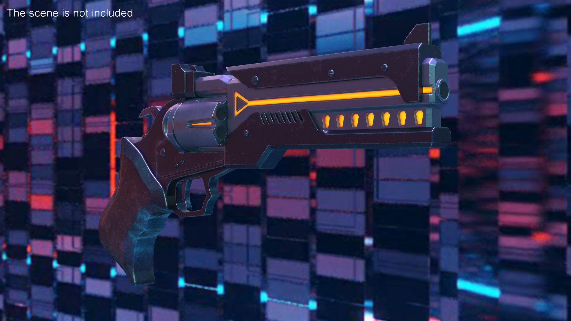 Futuristic Sci Fi Revolver Pistol 3D - TurboSquid 2161021