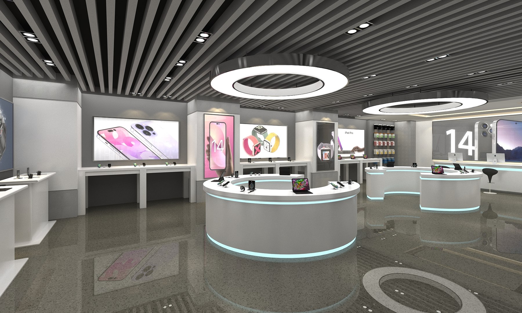 Apple Store Interior 04 model - TurboSquid 1982375