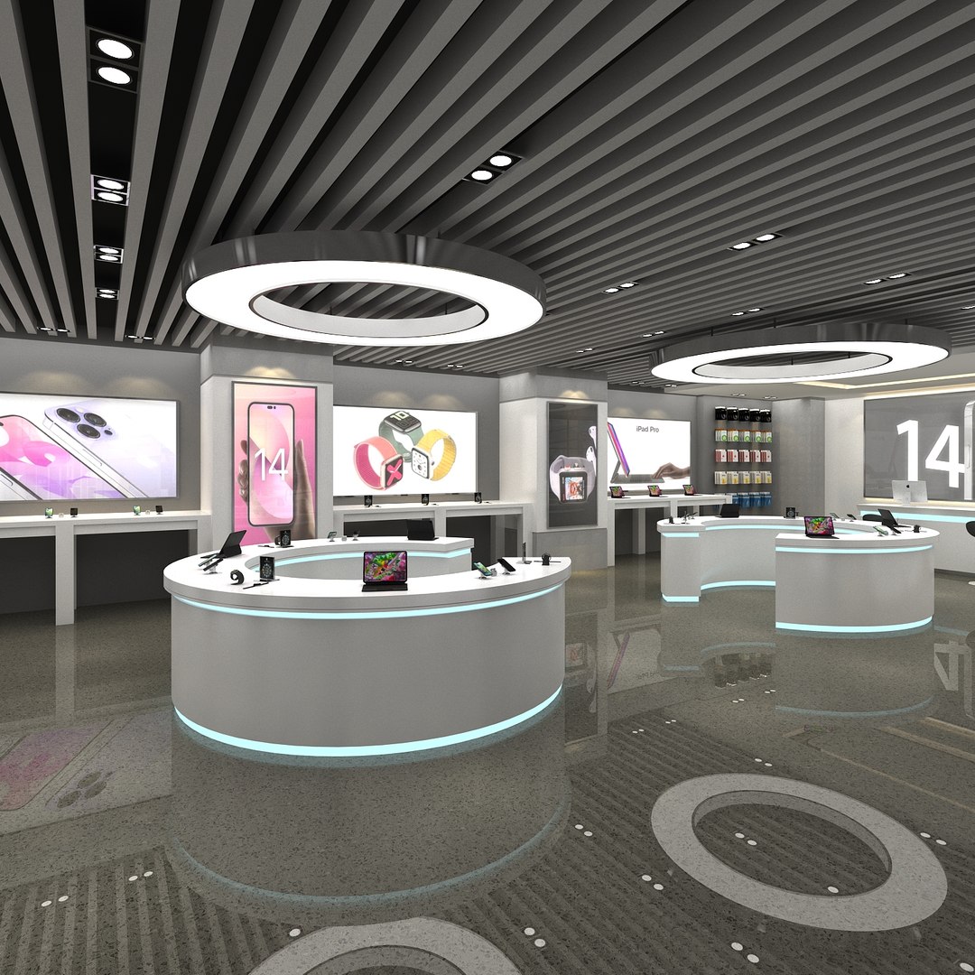 Apple Store Interior 04 Model - TurboSquid 1982375