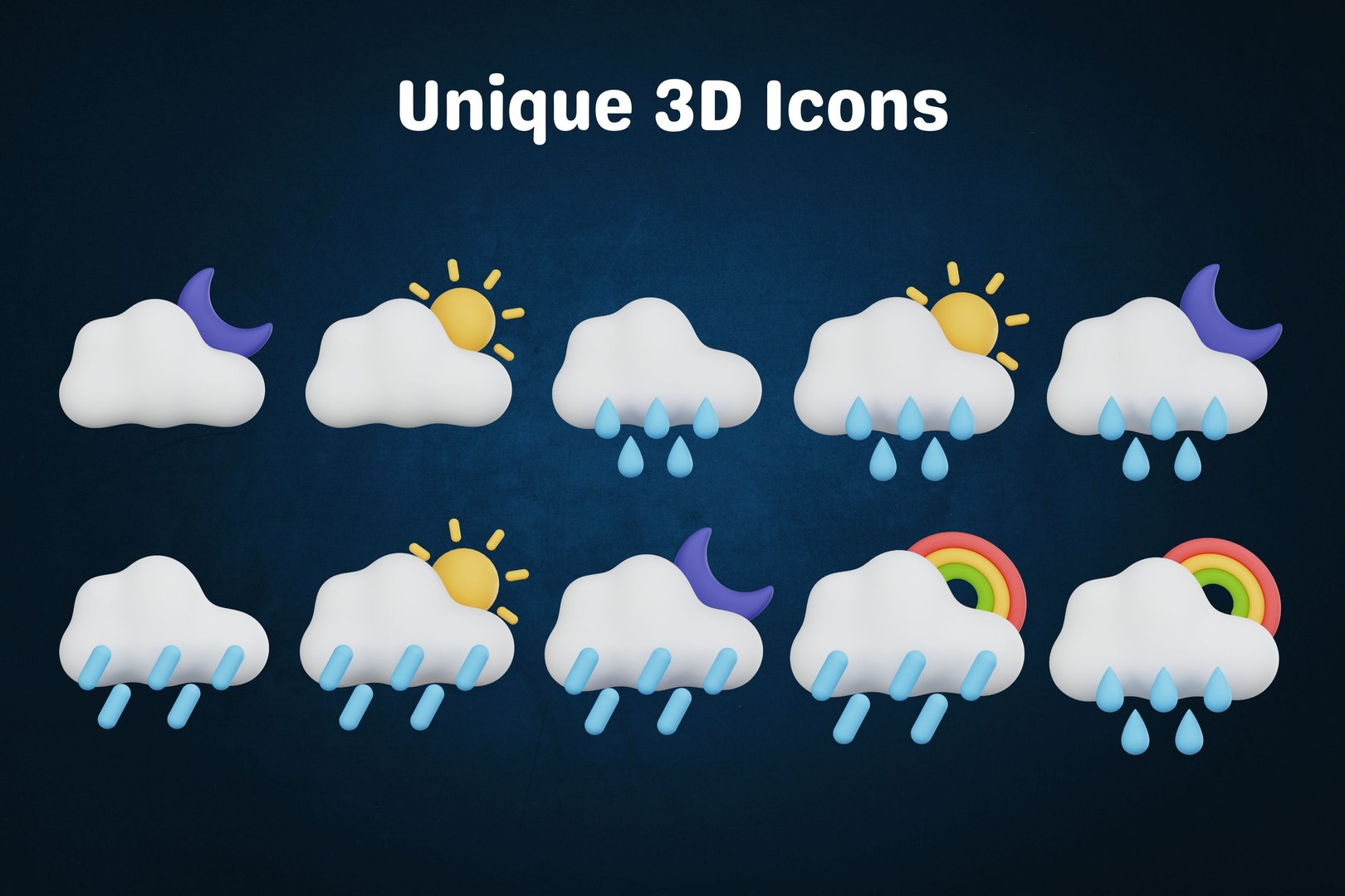3D Weather 3D Icon Pack - TurboSquid 2219874