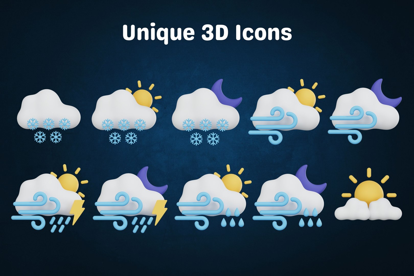 3D Weather 3D Icon Pack - TurboSquid 2219874