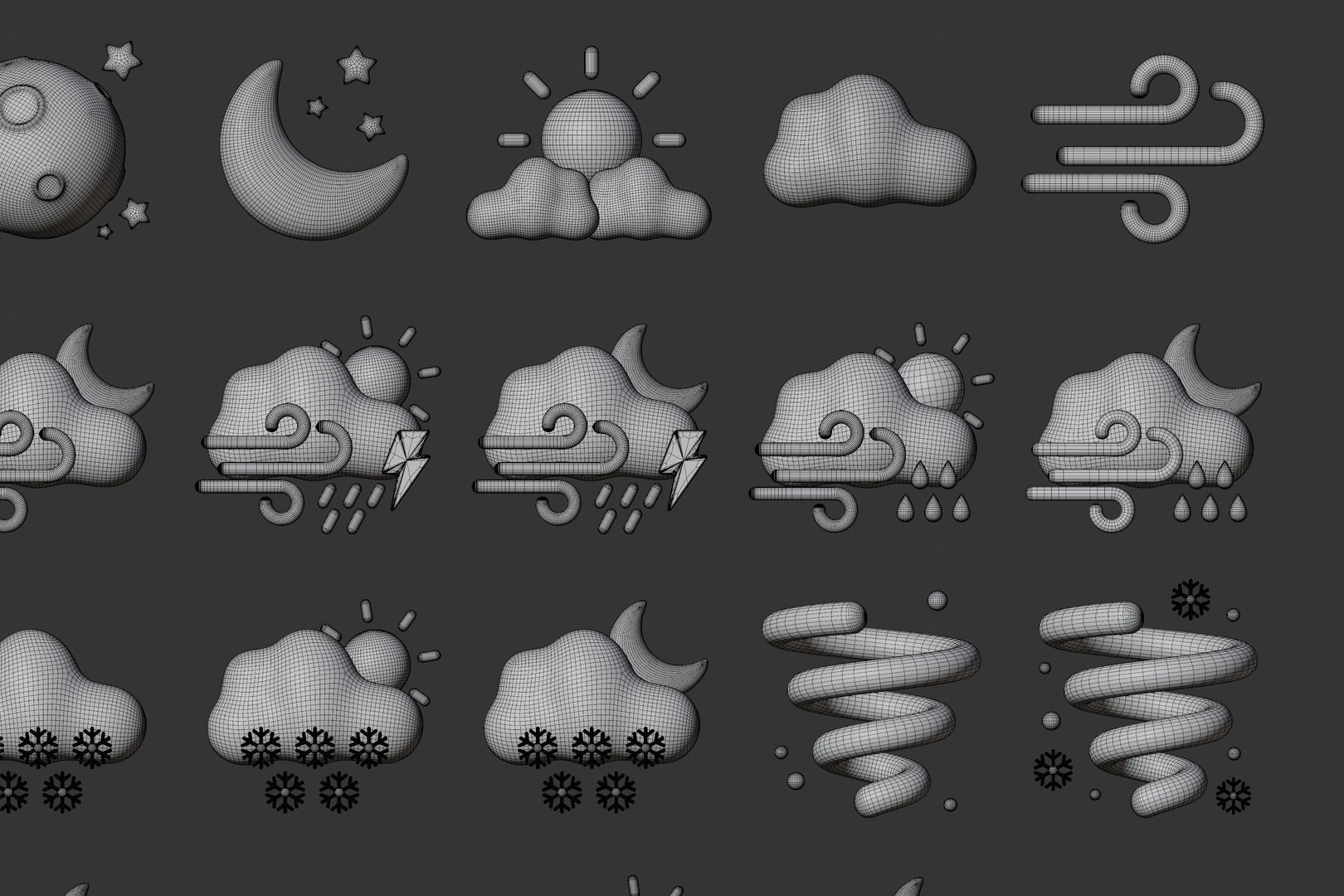 3D Weather 3D Icon Pack - TurboSquid 2219874