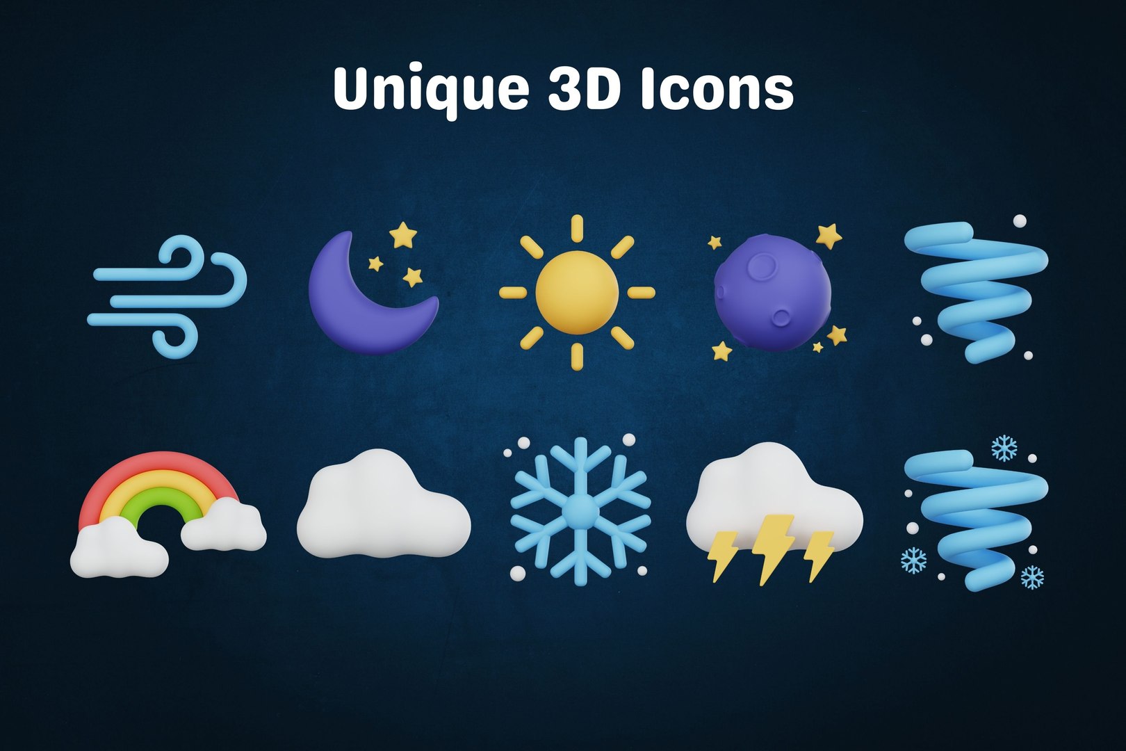 3D Weather 3D Icon Pack - TurboSquid 2219874