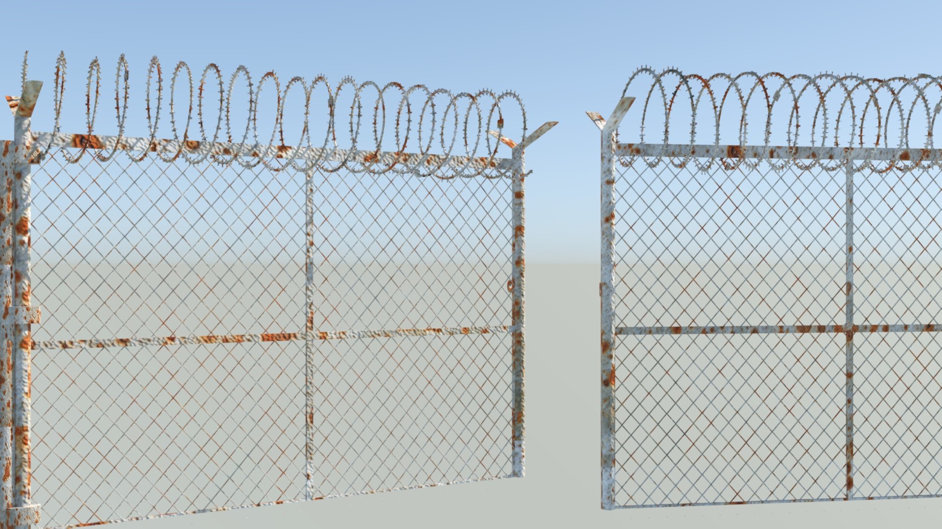 Military Fence Gate 3D Model - TurboSquid 2142843