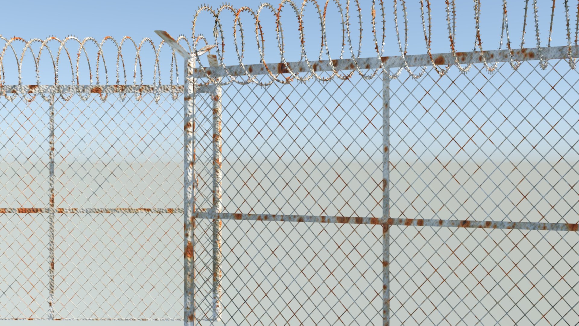 Military Fence Gate 3D Model - TurboSquid 2142843