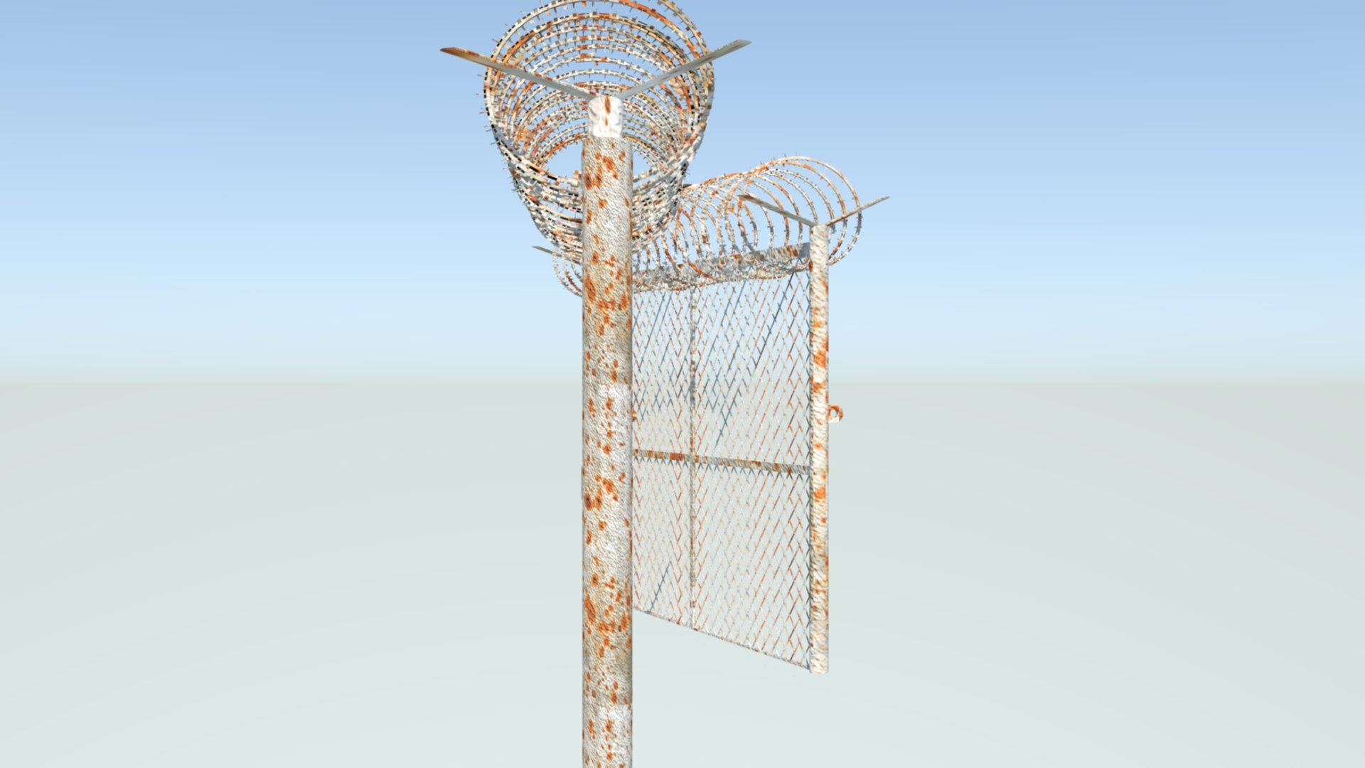 Military Fence Gate 3D Model - TurboSquid 2142843
