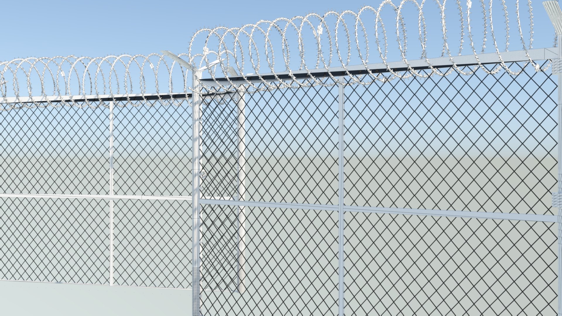 Military Fence Gate 3D Model - TurboSquid 2142843