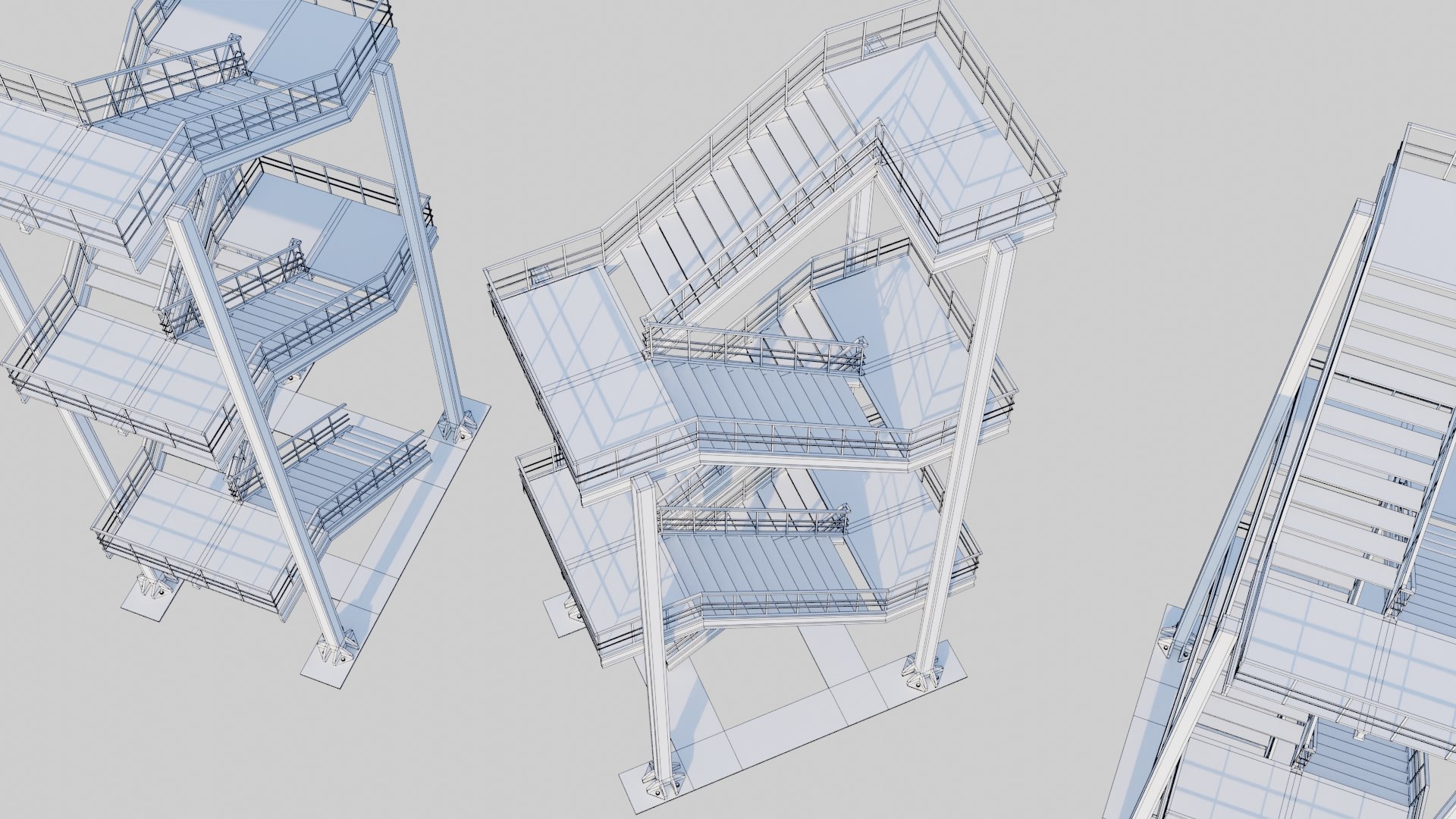 Industrial Stair 3D model - TurboSquid 1952107