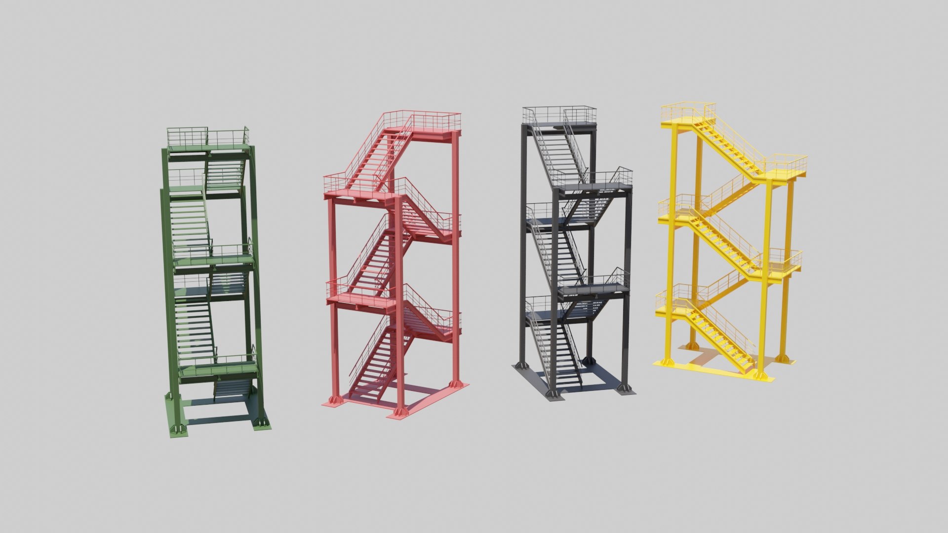 Industrial Stair 3D model - TurboSquid 1952107